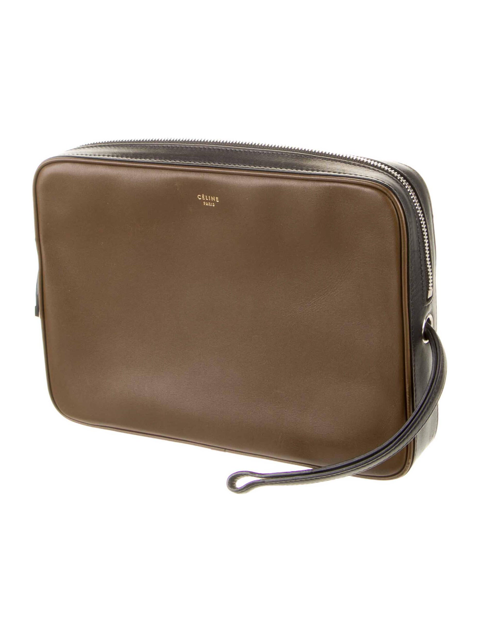 Celine Dragonne Side Lock Clutch - Brown Clutches, Handbags - CEL242117 ...