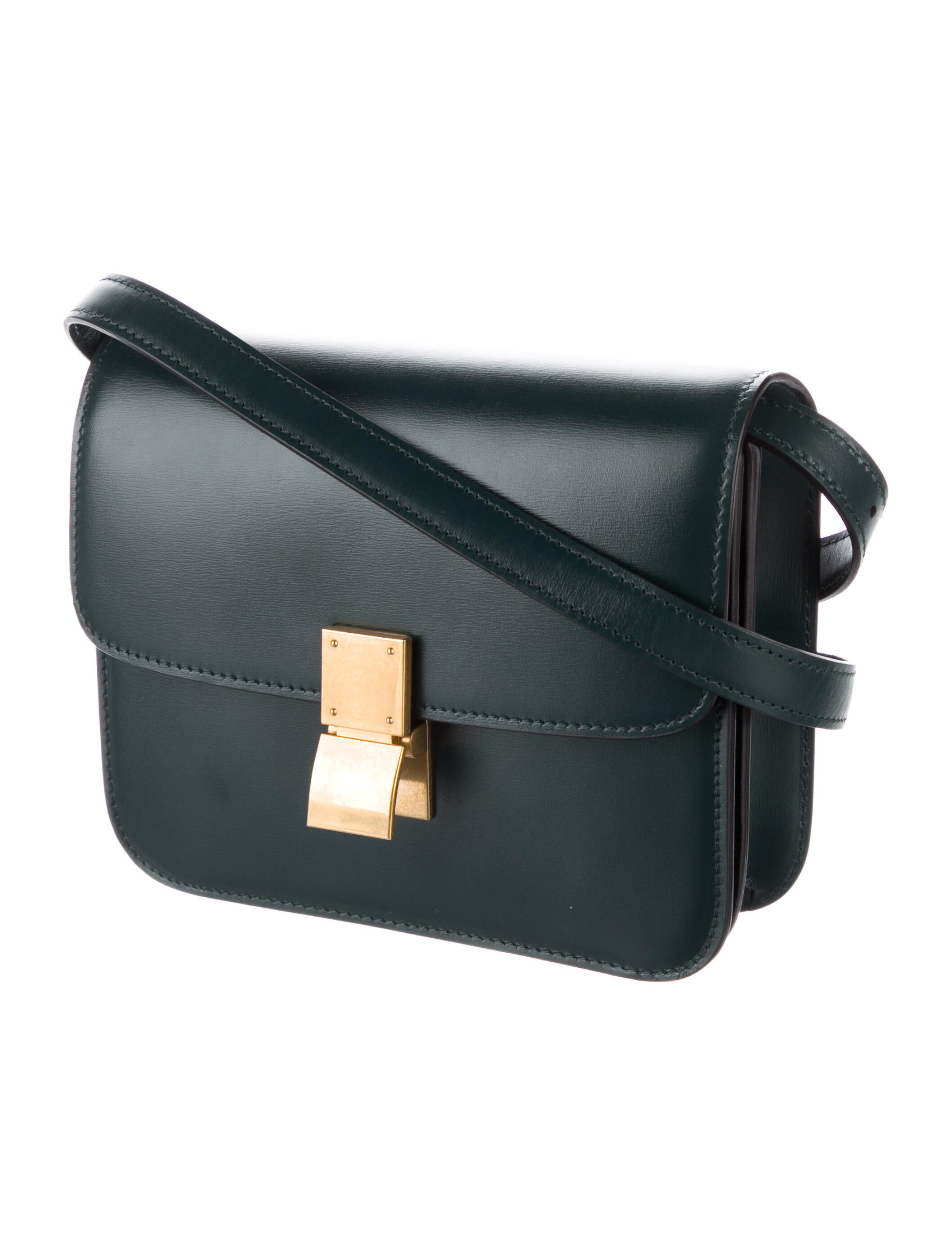 Celine Medium Classic Box - Green Crossbody Bags, Handbags - CEL246072 ...