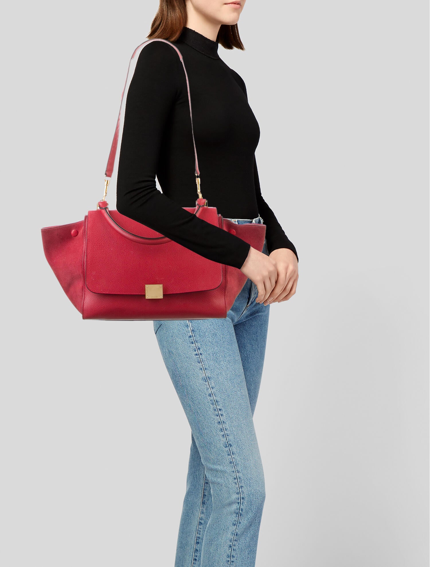 Celine Medium Trapeze Bag - Red Shoulder Bags, Handbags - CEL246861 ...