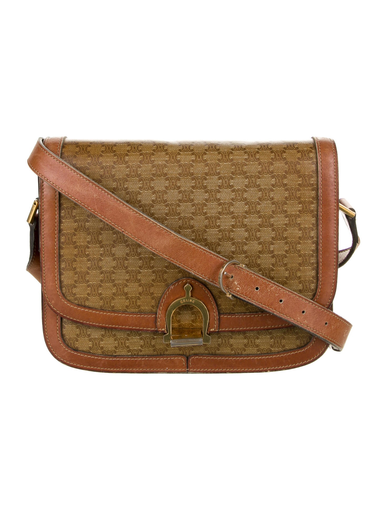 Celine Vintage Triomphe Crossbody Bag - Brown Crossbody Bags, Handbags ...