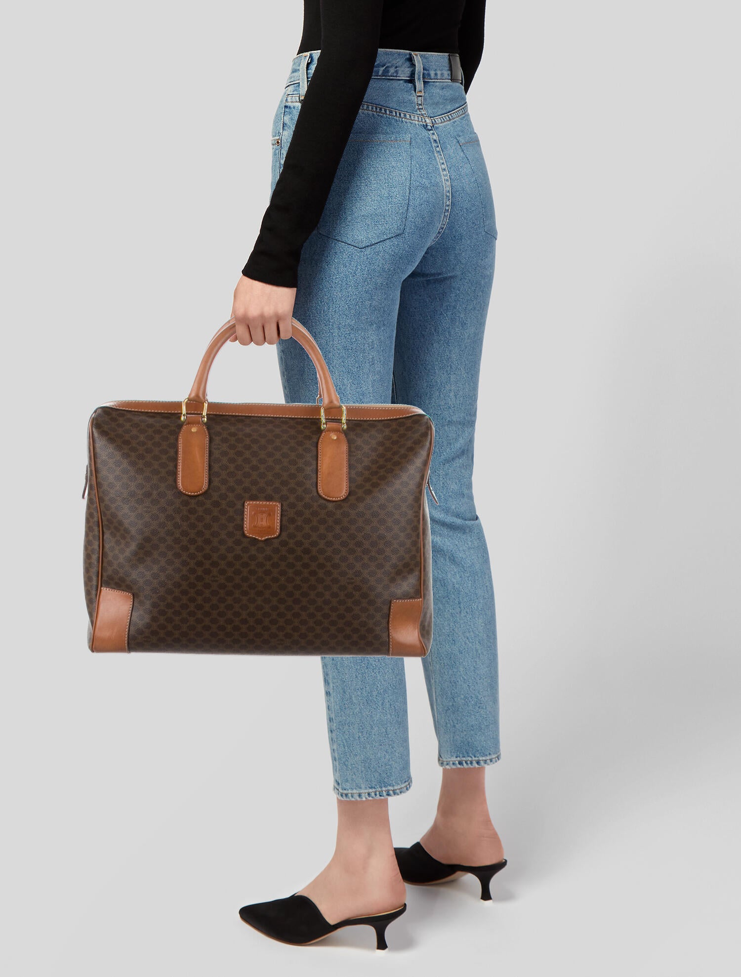 Celine Vintage Macadam Duffle Bag - Brown Luggage and Travel, Handbags ...