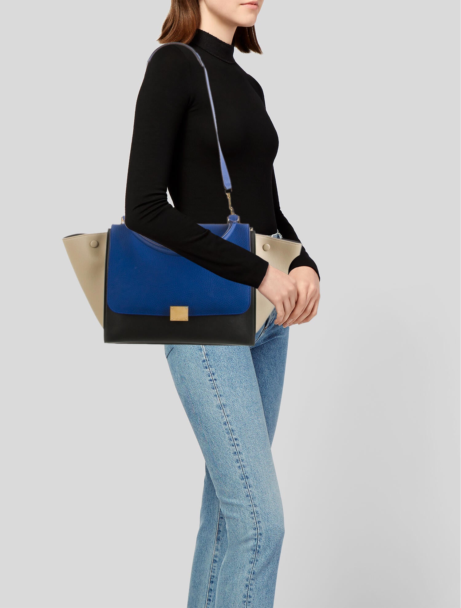 Celine Small Trotteur Bag - Blue Shoulder Bags, Handbags - CEL220165 ...