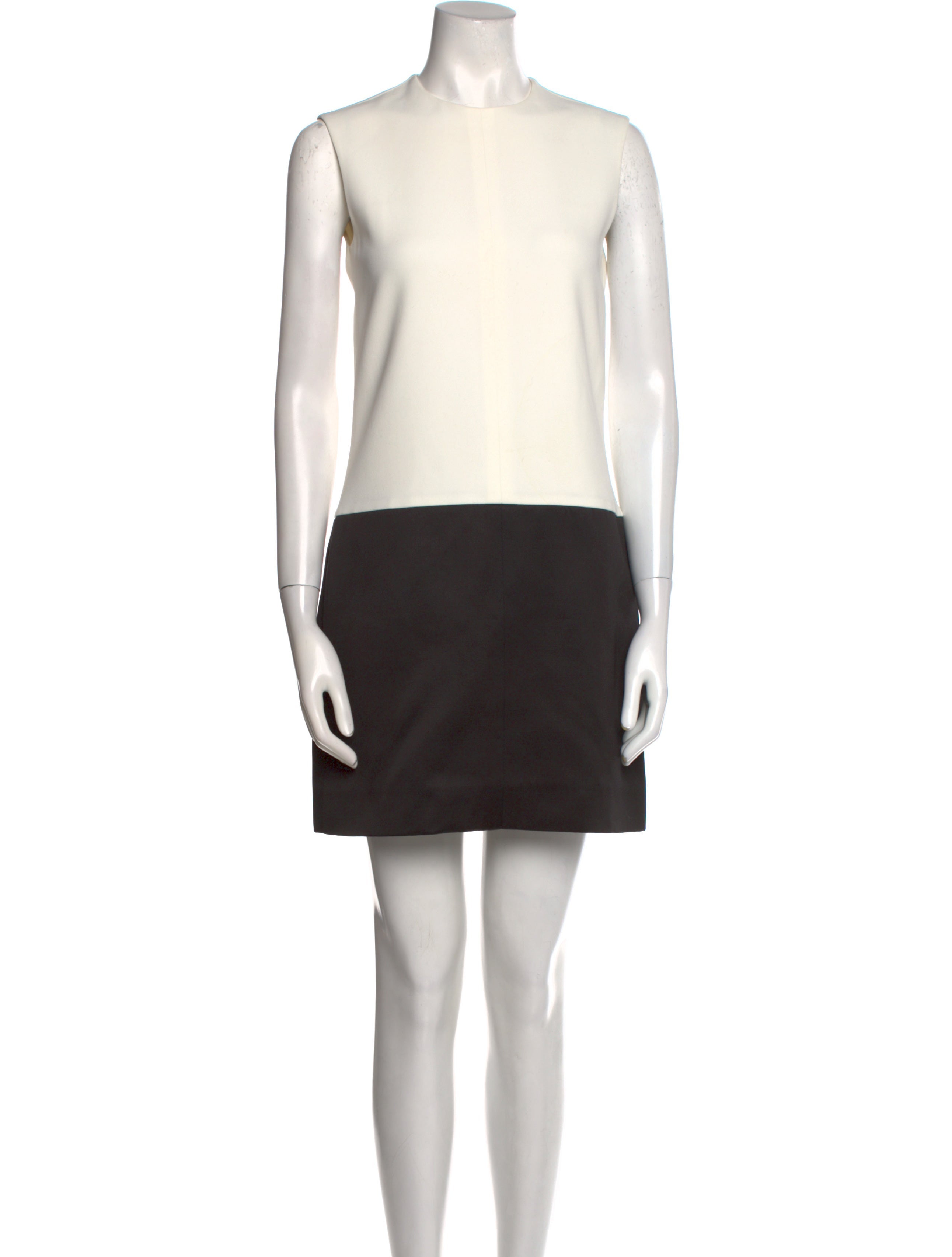 Celine Colorblock Pattern Mini Dress - Neutrals Dresses, Clothing ...
