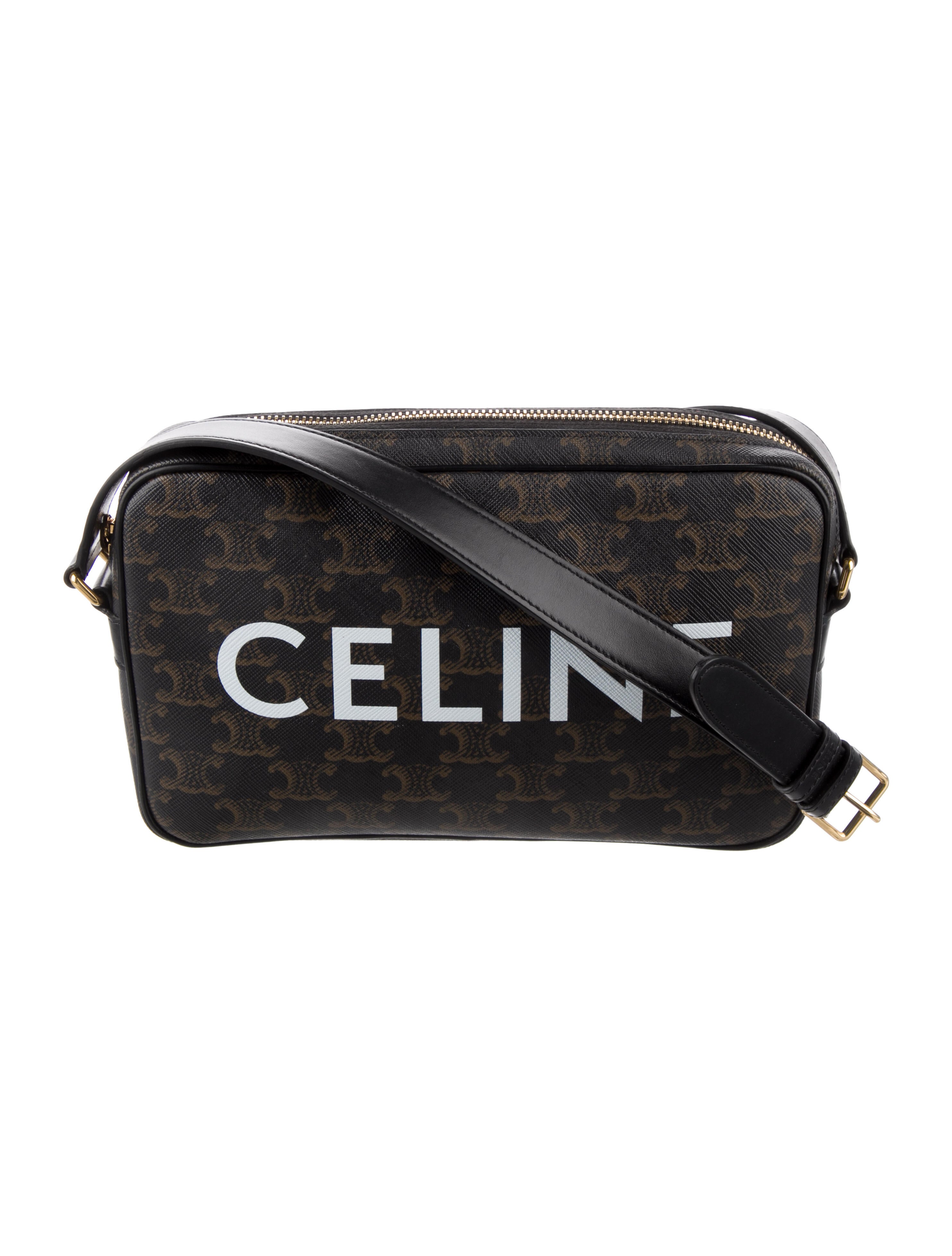 Celine 2021 Monogram Triomphe Crossbody Bag - Black Crossbody Bags ...