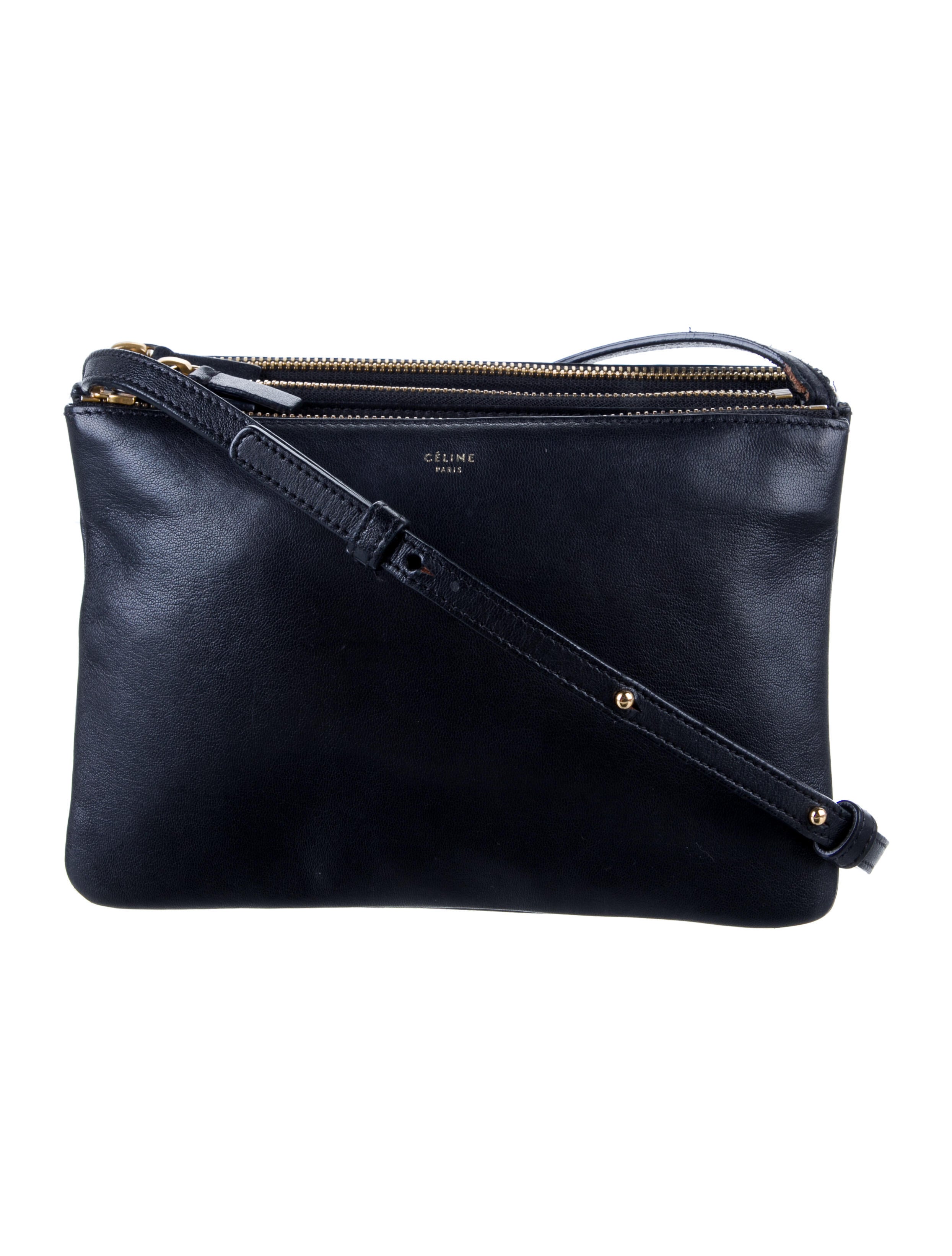 Celine Small Trio Crossbody Bag - Black Crossbody Bags, Handbags ...
