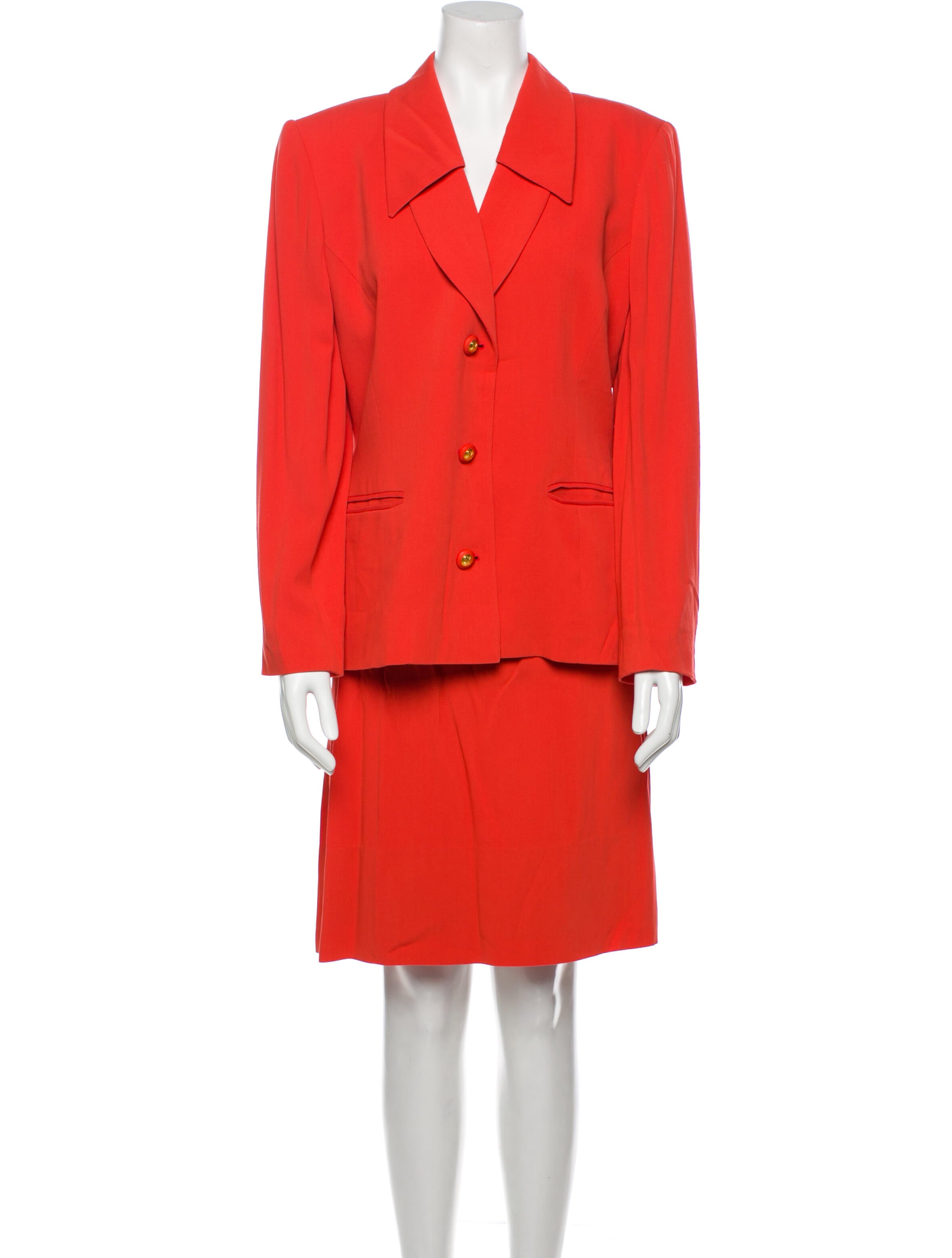 Celine Vintage 1980's Skirt Suit - Orange Suits and Sets, Clothing ...
