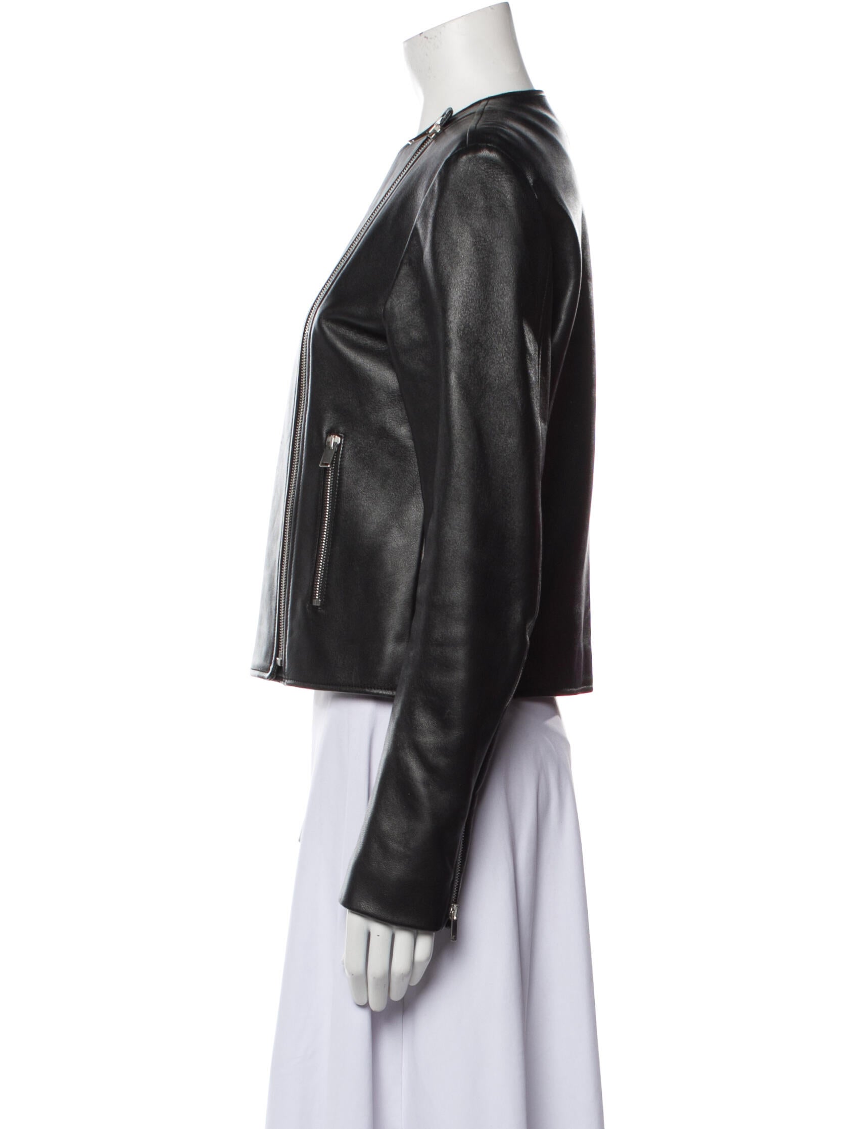 Celine Leather Zip-Up Jacket - Black Jackets, Clothing - CEL92833 | The ...