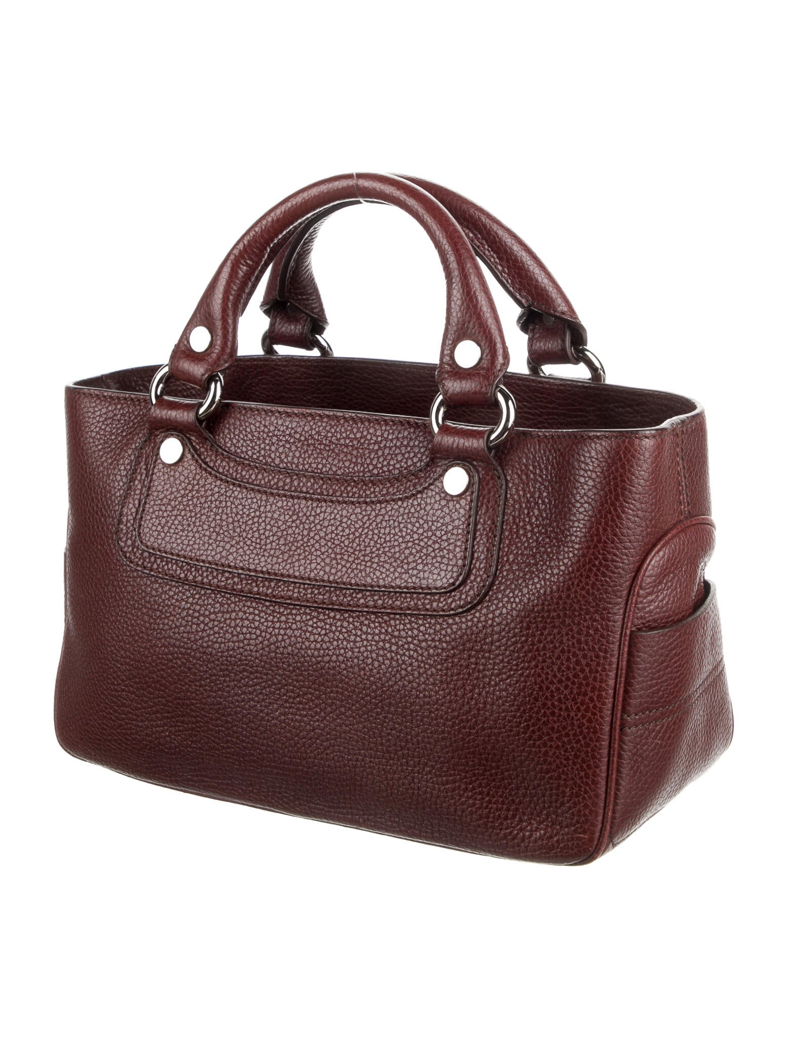 Celine Vintage Leather Boogie Bag - Burgundy Handle Bags, Handbags ...