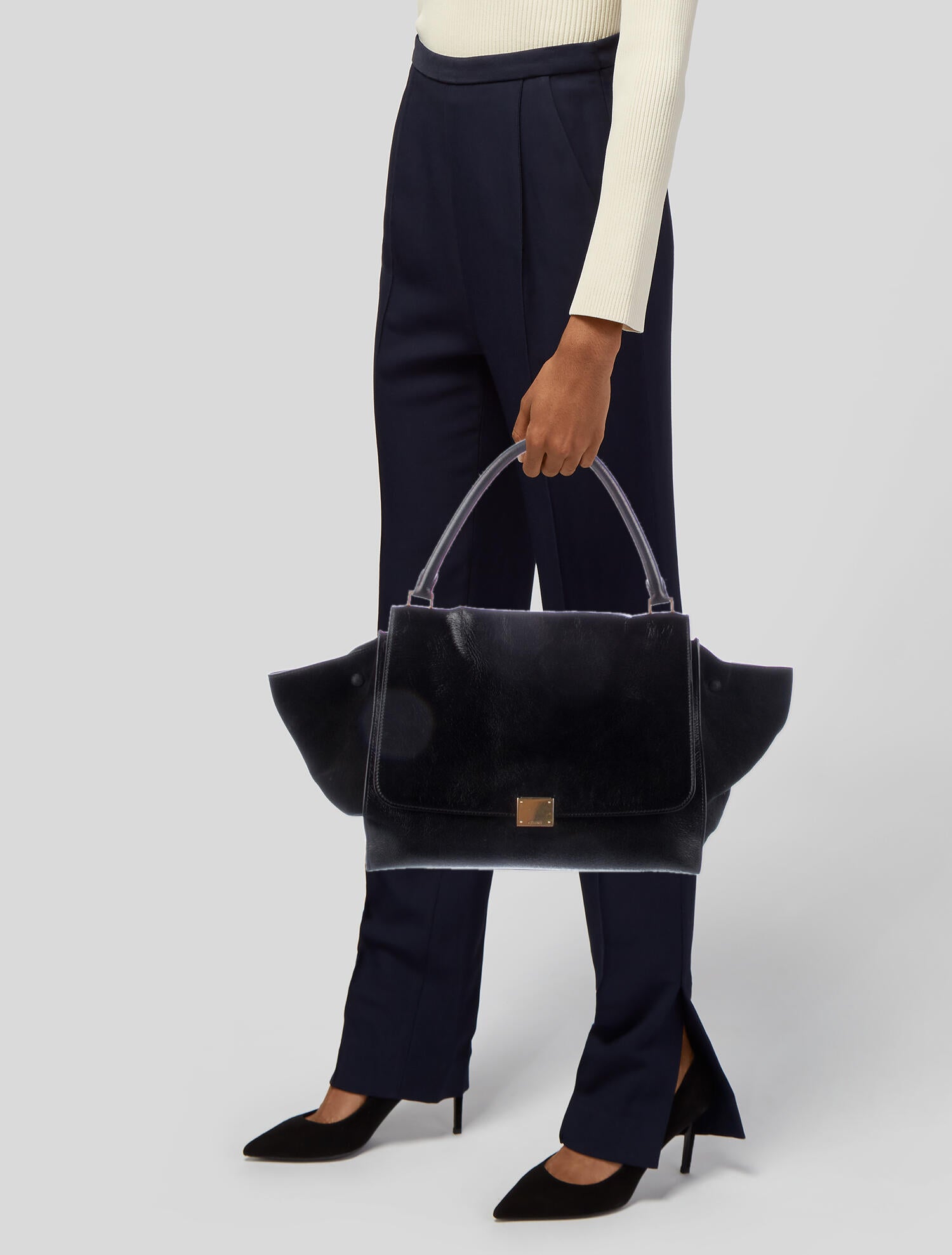 Celine Medium Trapeze Bag - Black Handle Bags, Handbags - CEL252939 ...