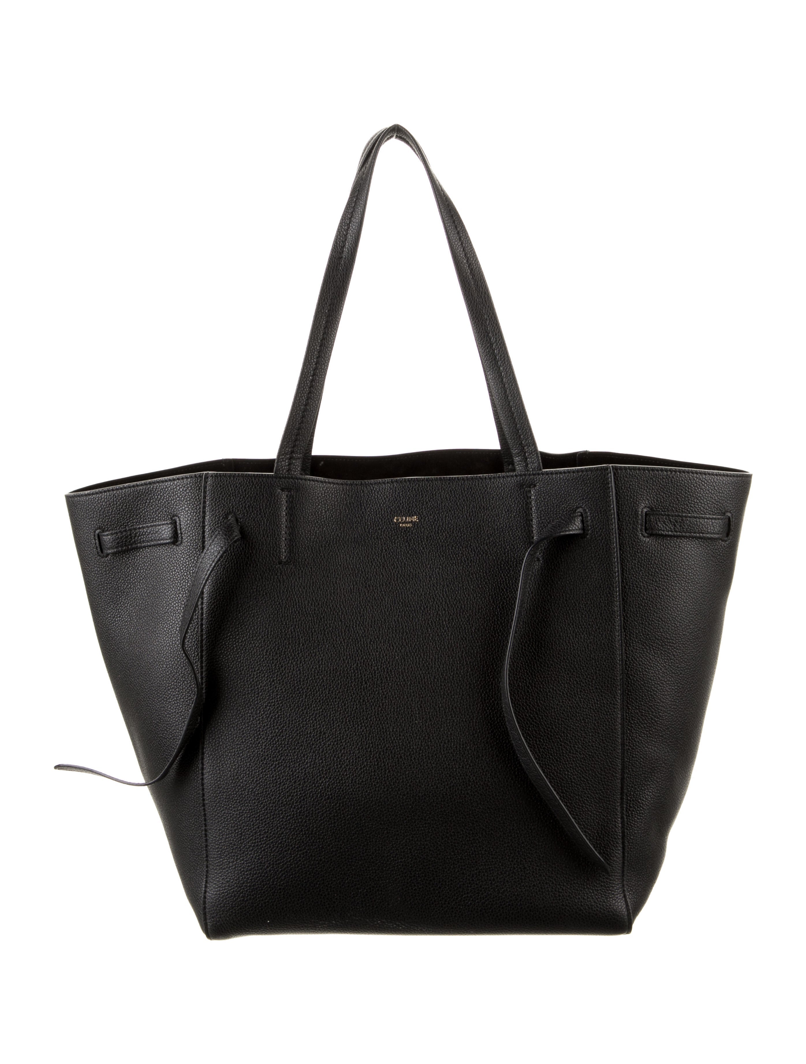 Celine Small Cabas Phantom Tote w/ Belt - Black Totes, Handbags ...