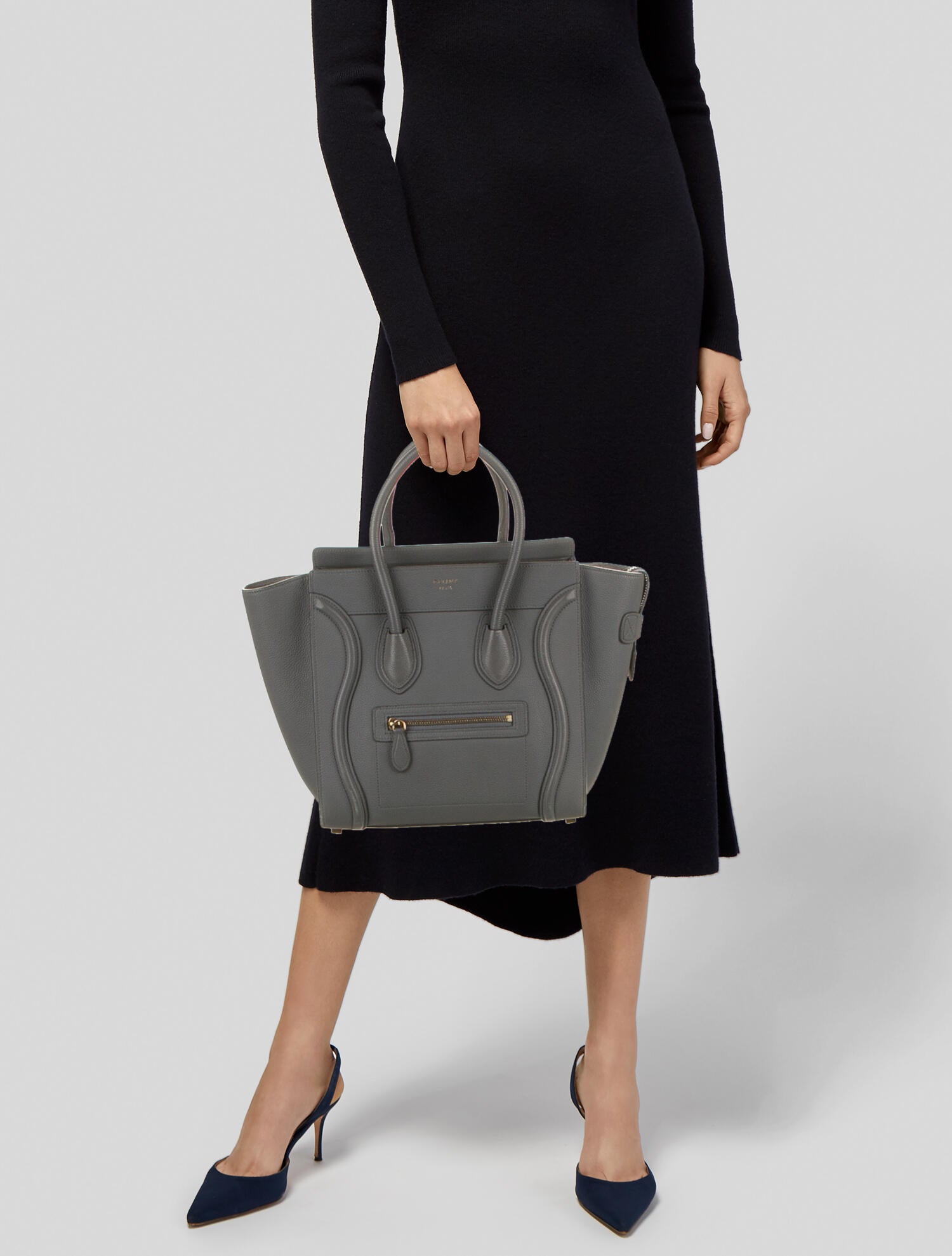 Celine Céline Micro Luggage Tote - Blue Handle Bags, Handbags ...