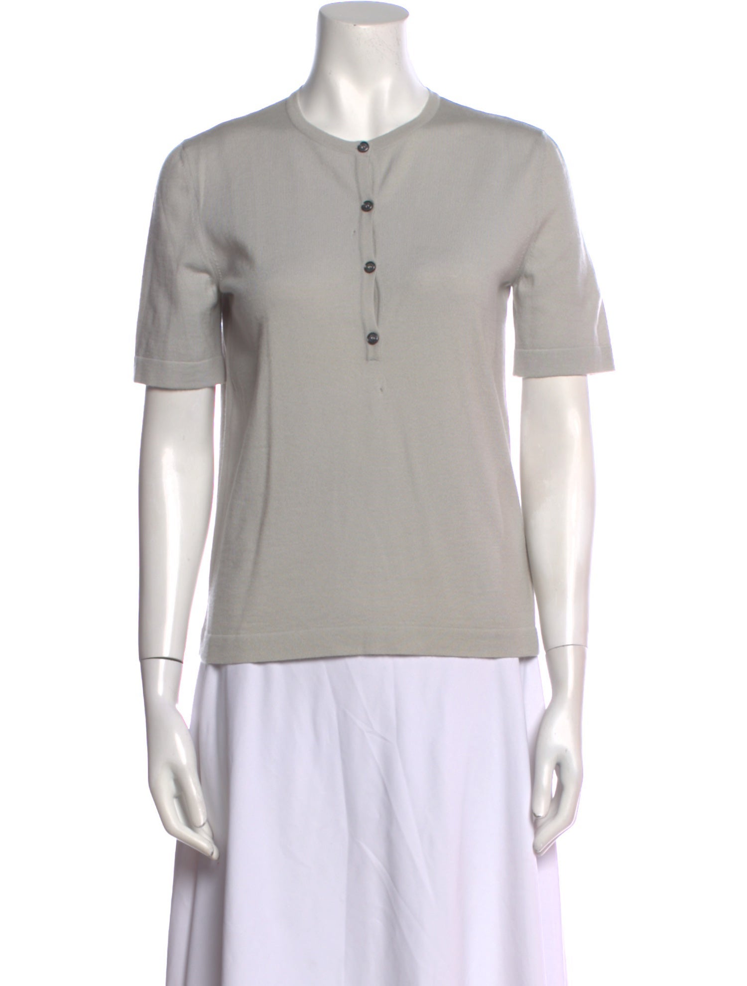 Celine Cashmere Crew Neck Sweater - Grey Knitwear, Clothing - CEL257368 ...