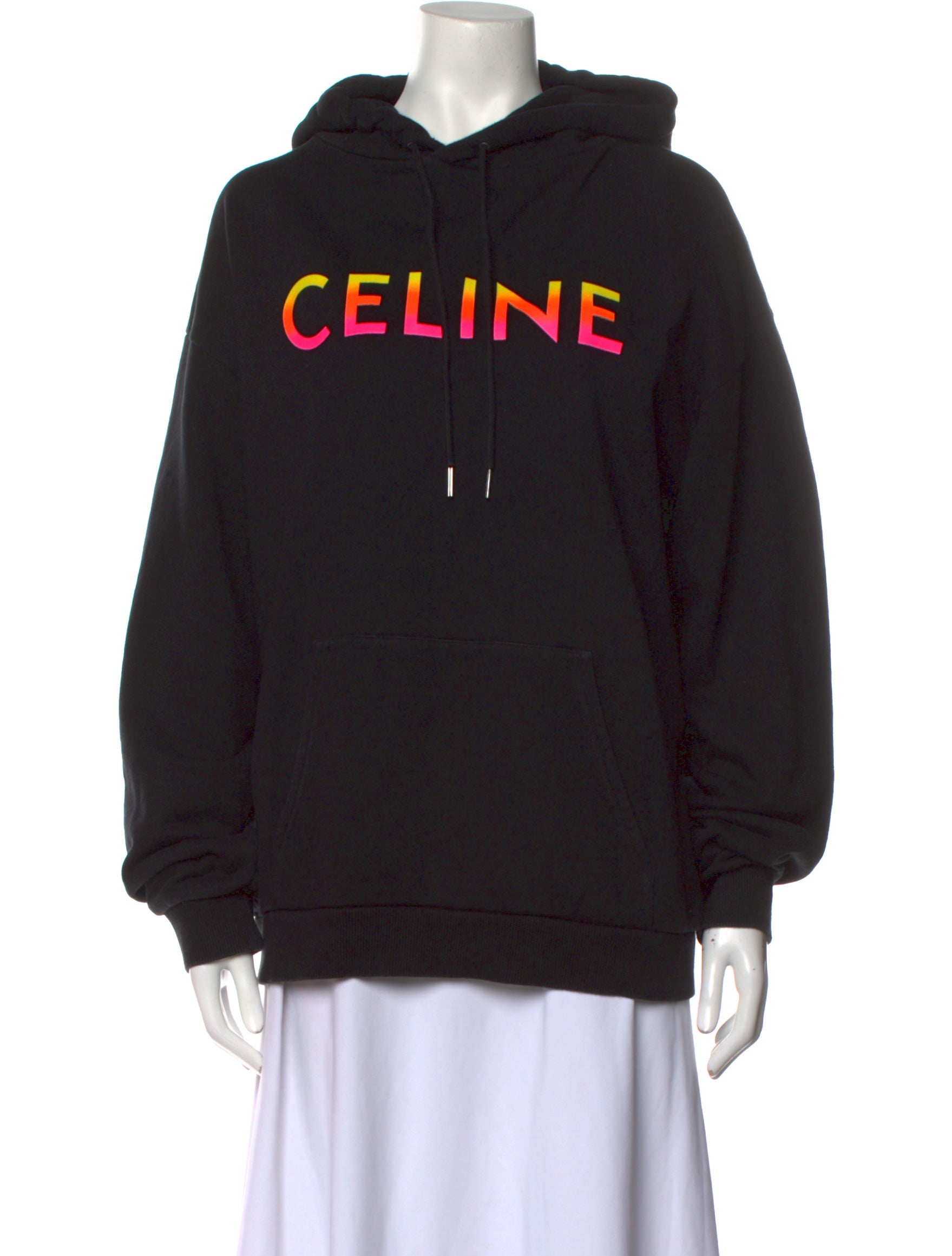 Celine Graphic Print Crew Neck Sweatshirt - Black Tops, Clothing ...