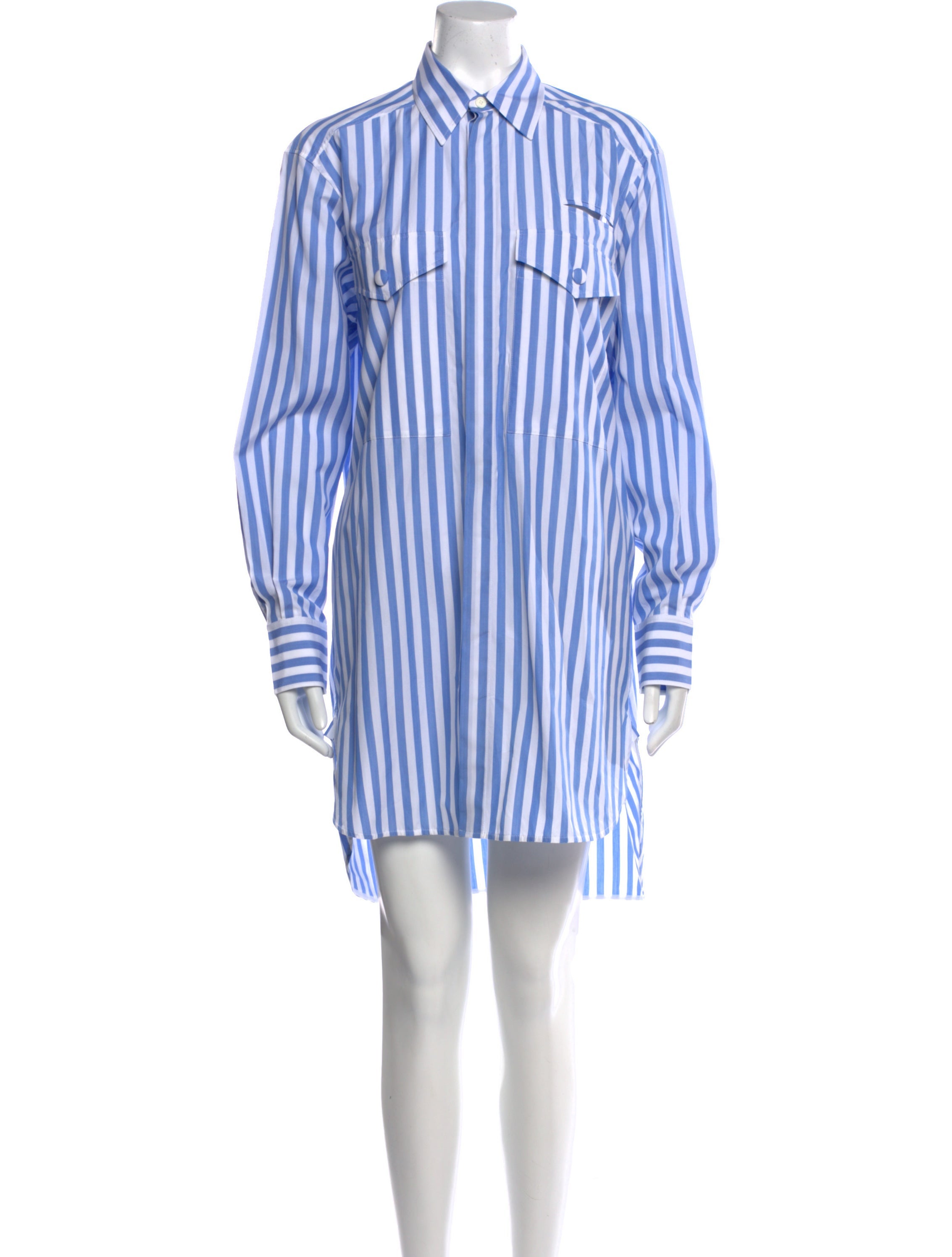 Celine Striped Mini Dress w/ Tags - Blue Dresses, Clothing - CEL260400 ...