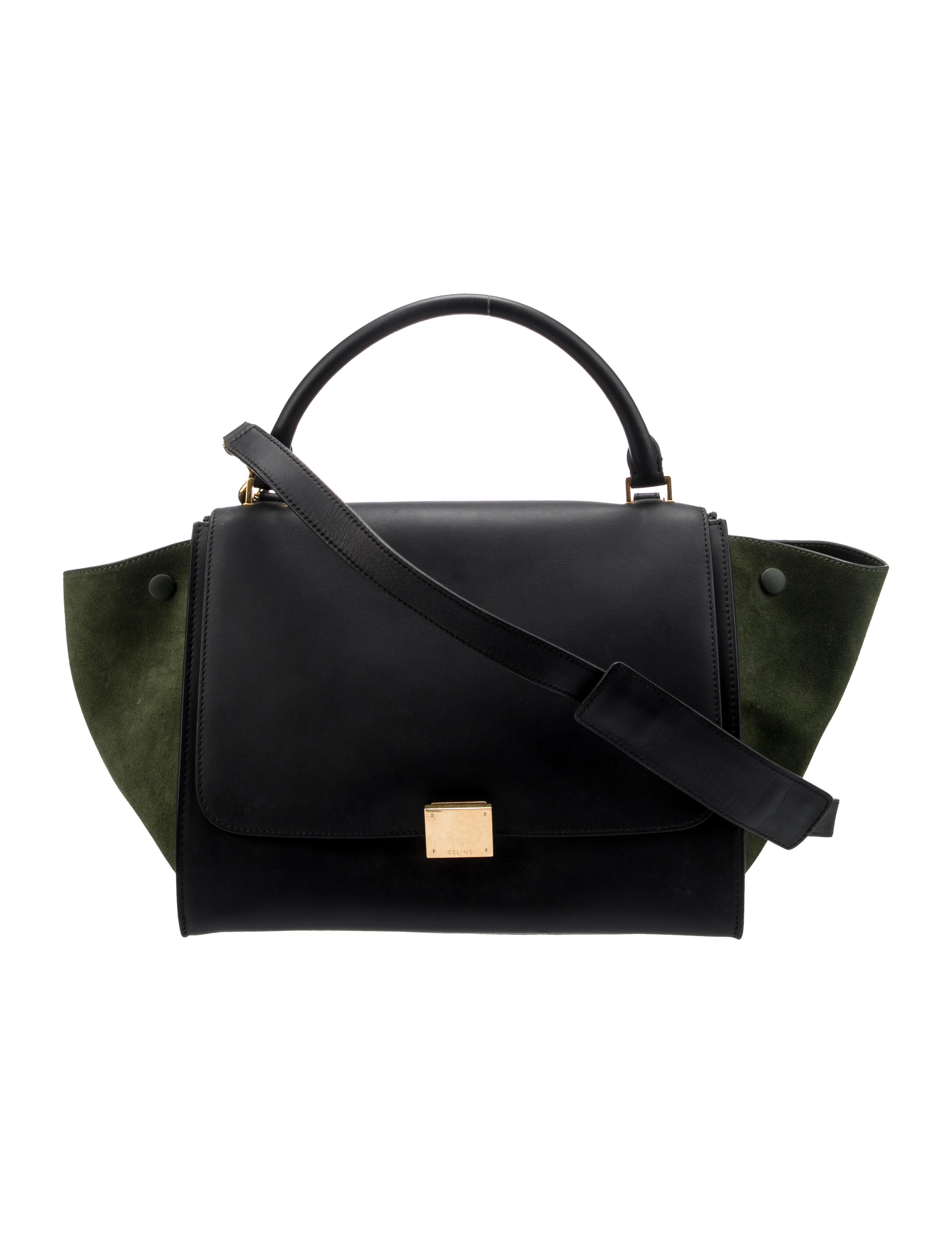 Celine Medium Leather Trapeze Bag - Brown Shoulder Bags, Handbags ...