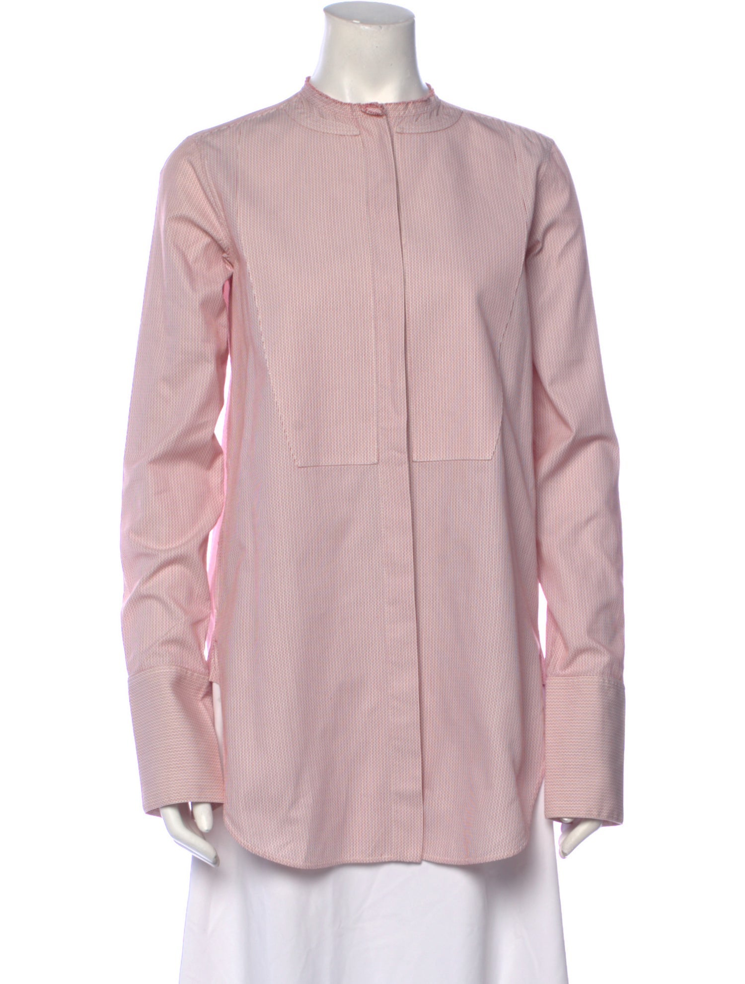 Celine Mock Neck Long Sleeve Tunic - Red Tops, Clothing - CEL263565 ...