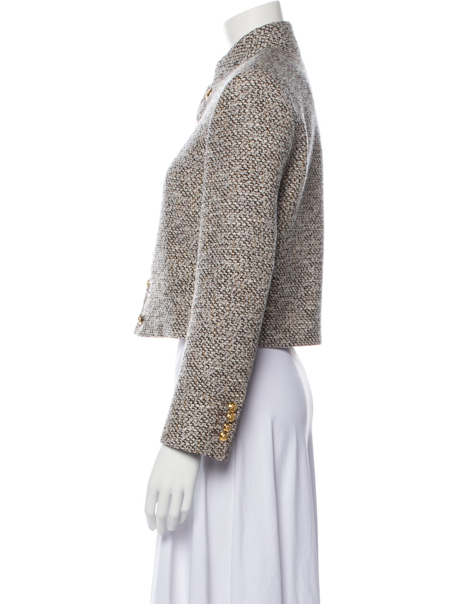 Celine Tweed Pattern Evening Jacket - Neutrals Jackets, Clothing ...