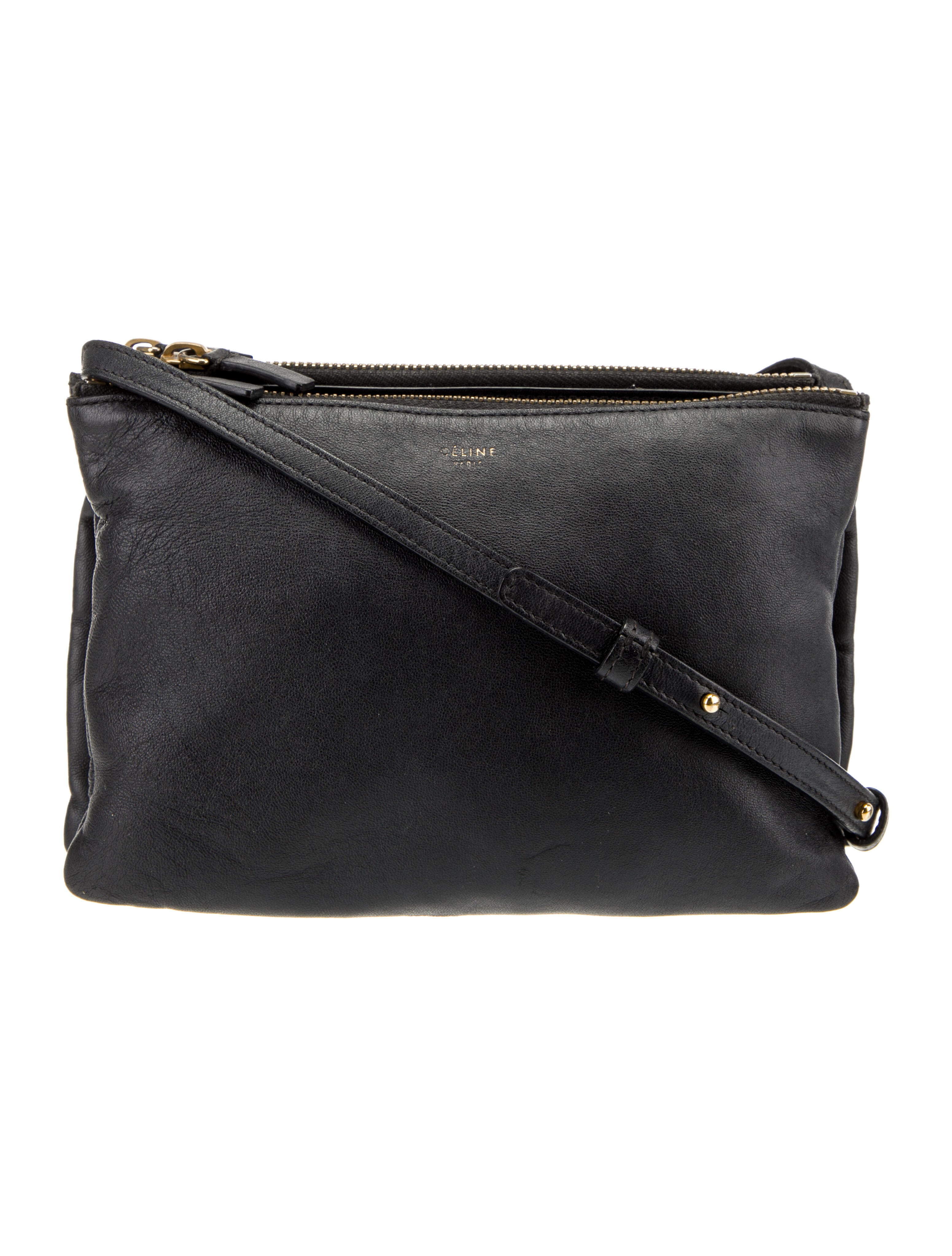 Celine Small Trio Crossbody Bag - Black Crossbody Bags, Handbags ...