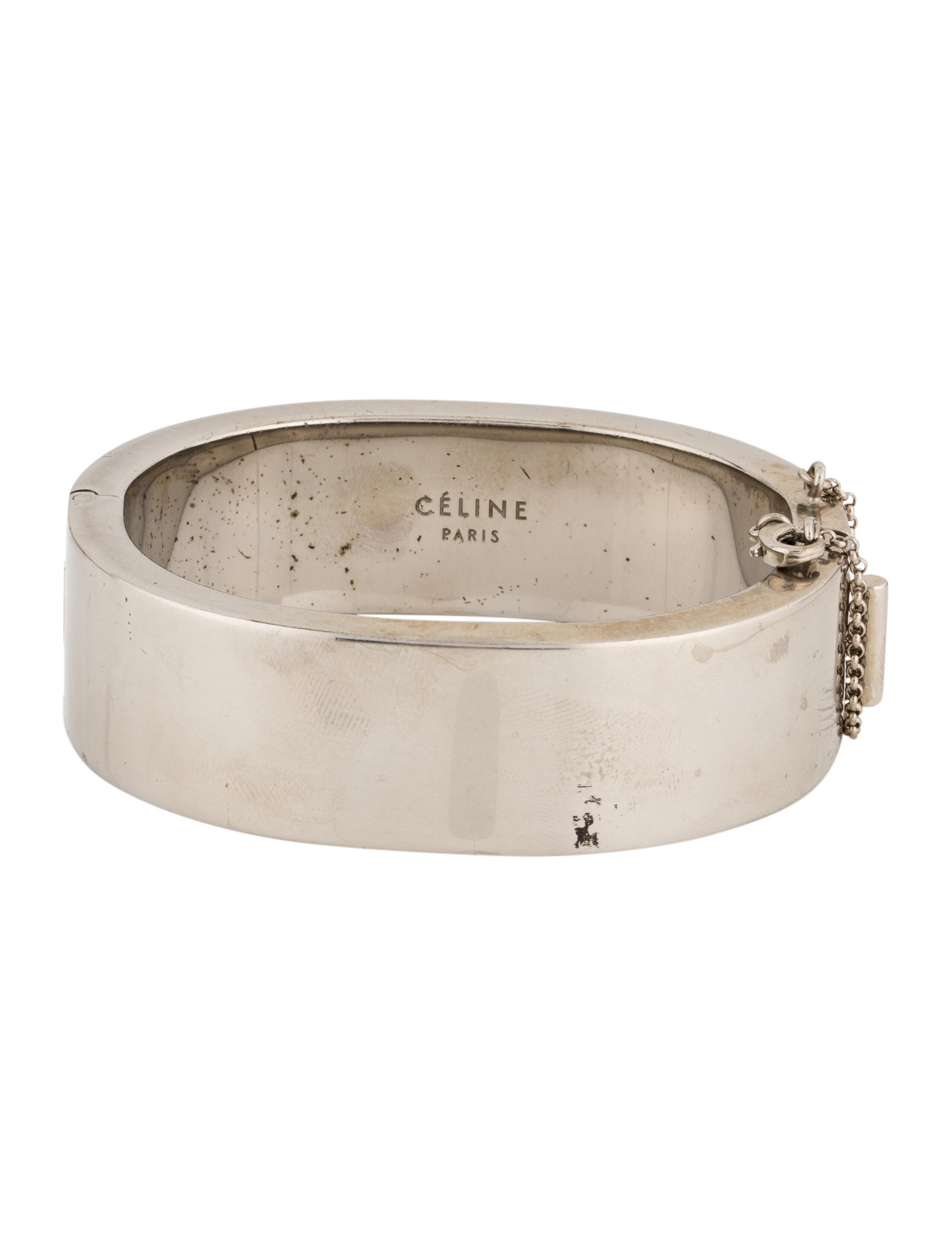 Celine Hinged Bangle - Brass Bangle, Bracelets - CEL270781 | The RealReal