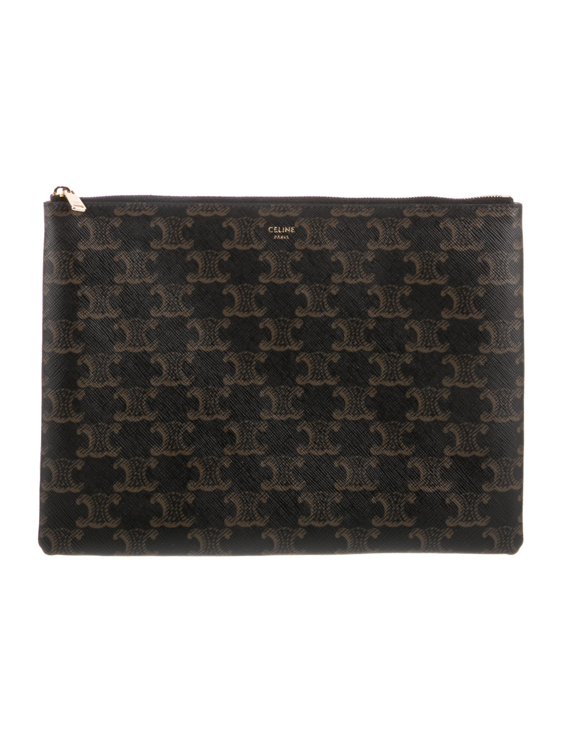 Celine 2020 Triomphe Pouch - Brown Clutches, Handbags - CEL273596 | The ...