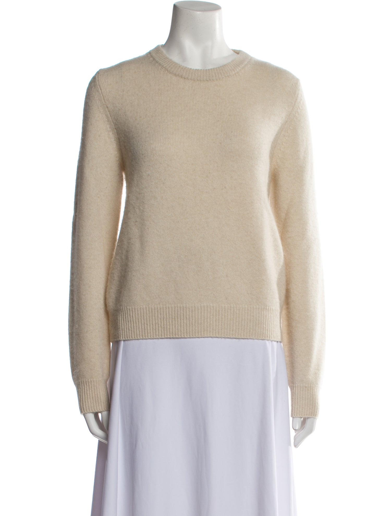 Celine Cashmere Crew Neck Sweater - Neutrals Knitwear, Clothing ...