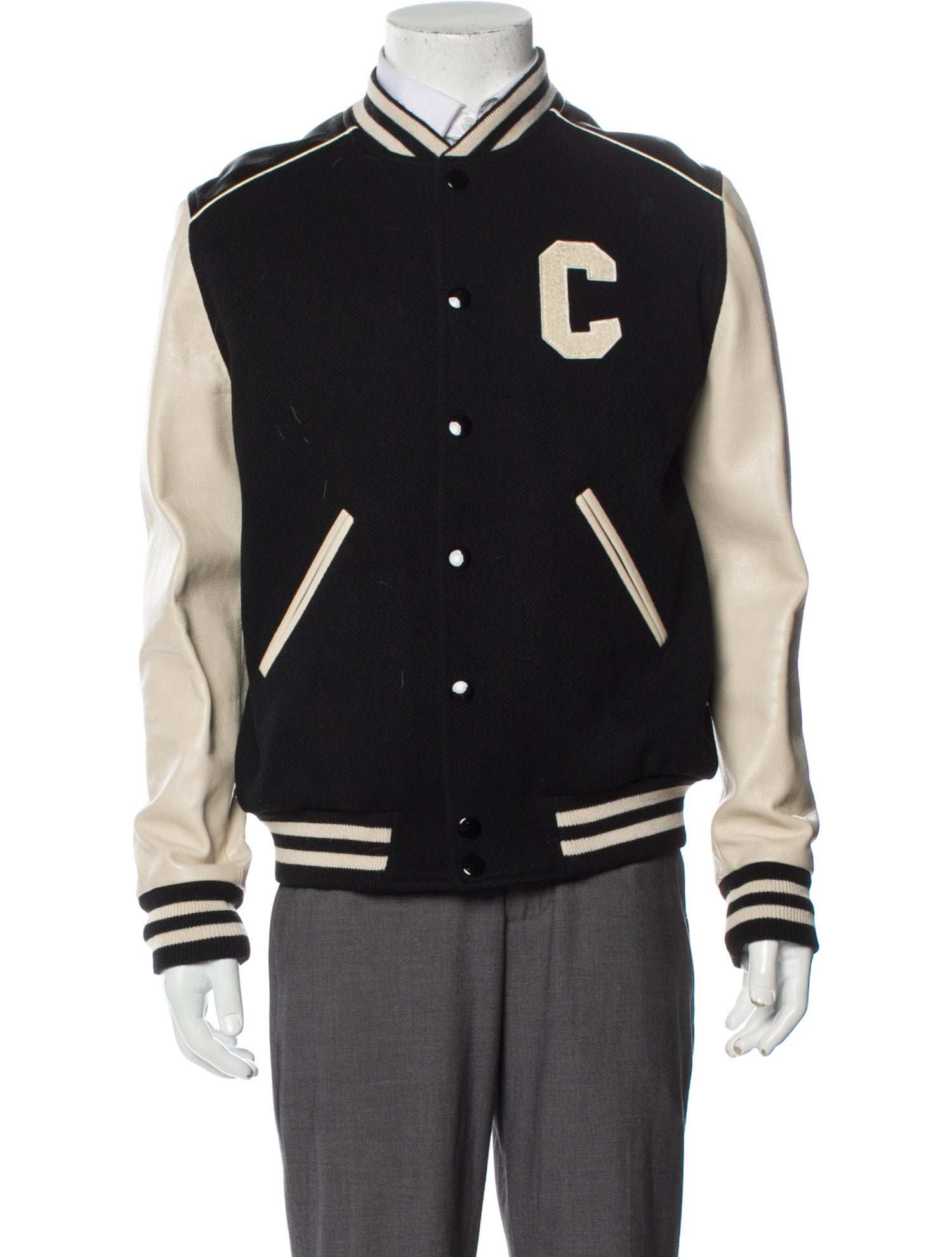 Celine 2022 Classic Teddy Varsity Jacket - Black Outerwear, Clothing ...
