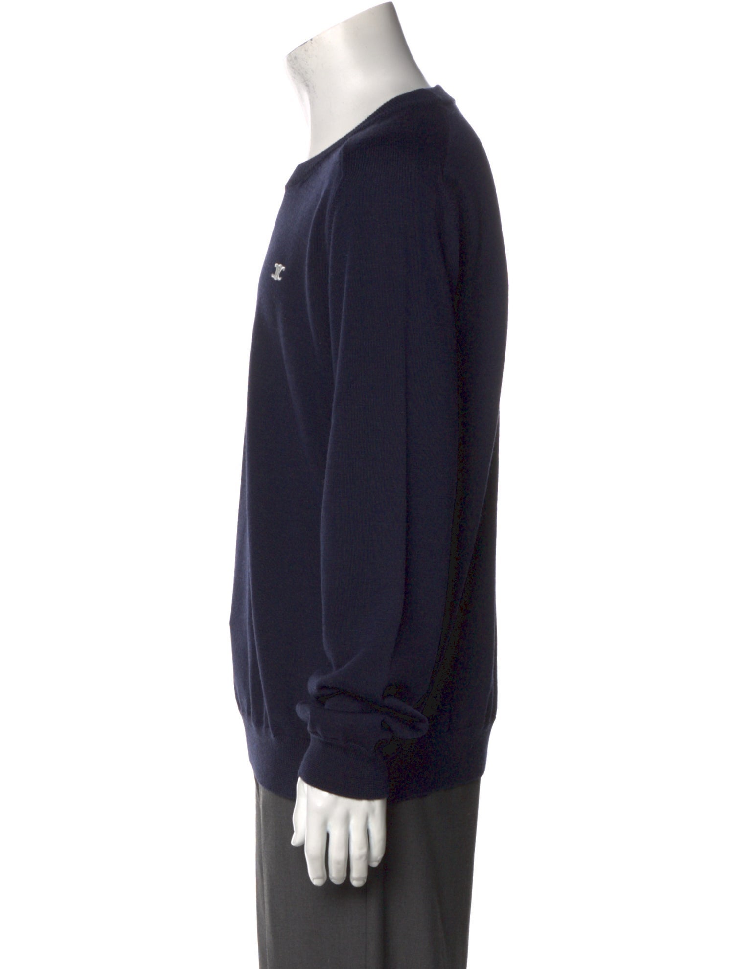 Celine Crew Neck Long Sleeve Pullover - Blue Sweaters, Clothing ...