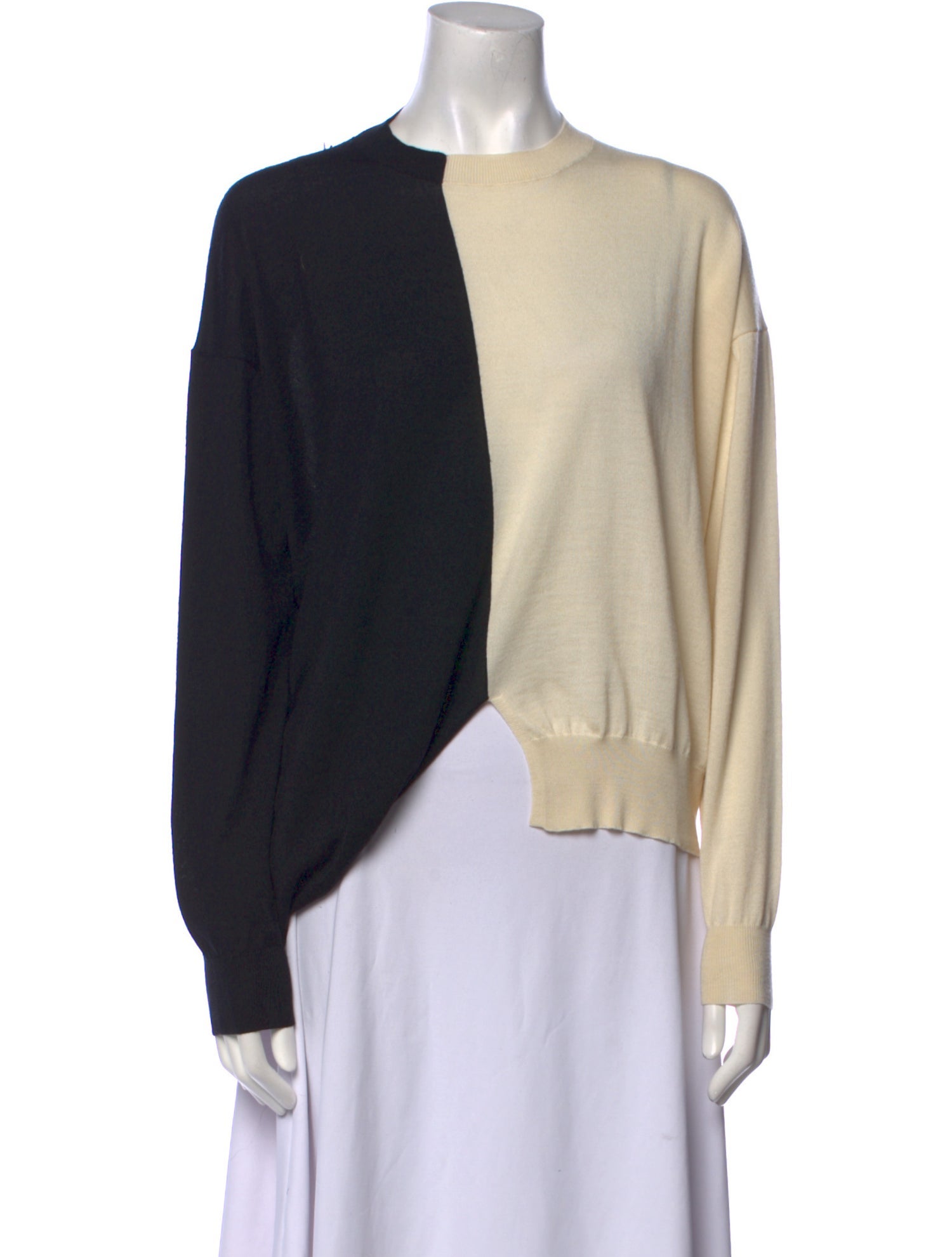 Celine Merino Wool Crew Neck Sweater - Black Knitwear, Clothing ...