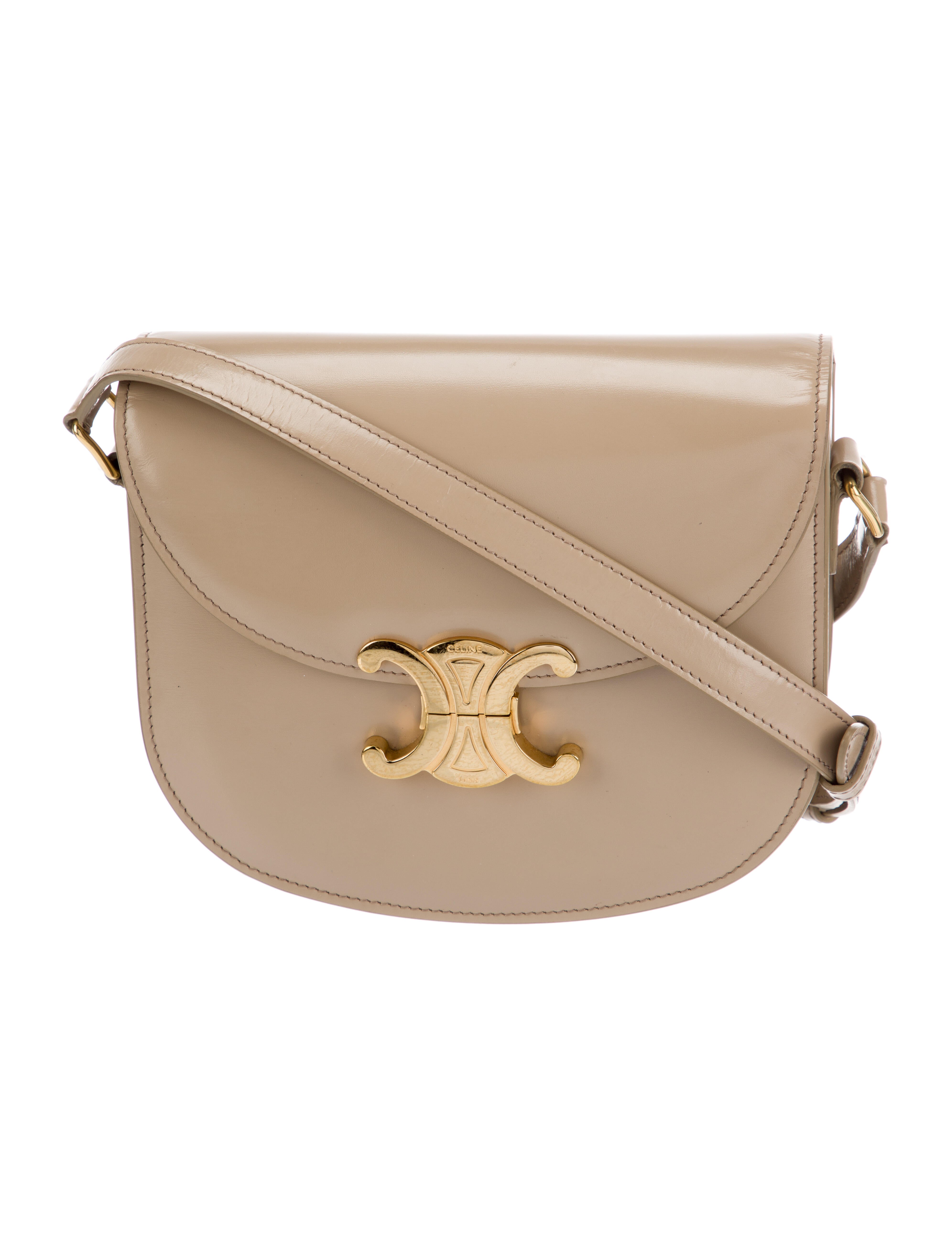 Celine Besace Triomphe Clea Shoulder Bag - Neutrals Crossbody Bags ...