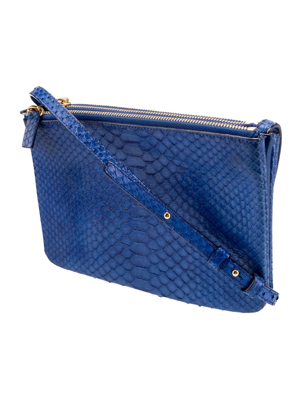 Celine Small Python Trio Bag - Blue Crossbody Bags, Handbags ...