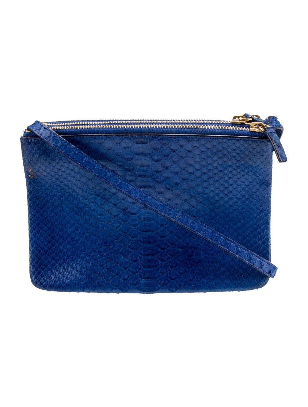 Celine Small Python Trio Bag - Blue Crossbody Bags, Handbags - CEL281065 | The RealReal