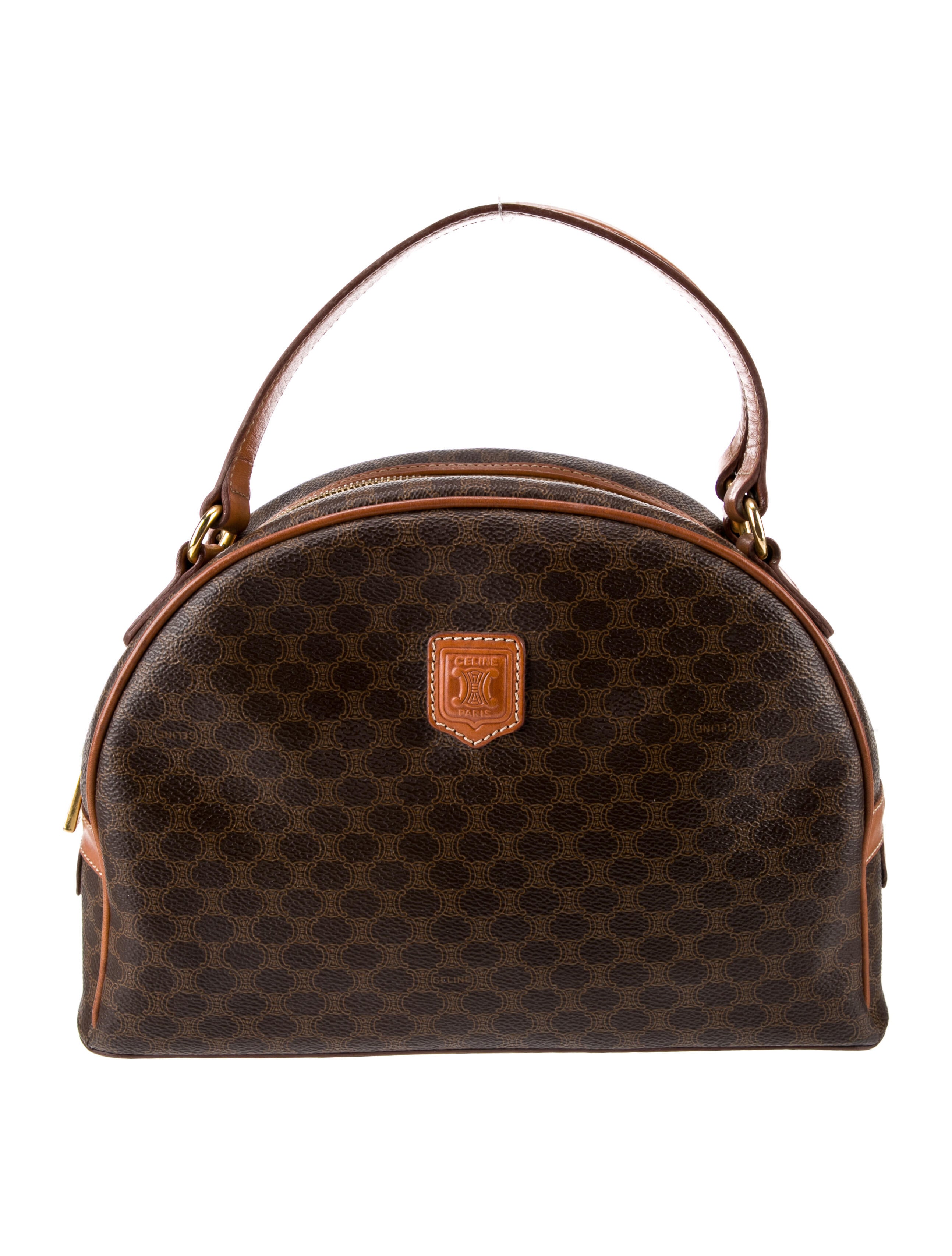 Celine Vintage Macadam Dome - Brown Handle Bags, Handbags - CEL281068 ...