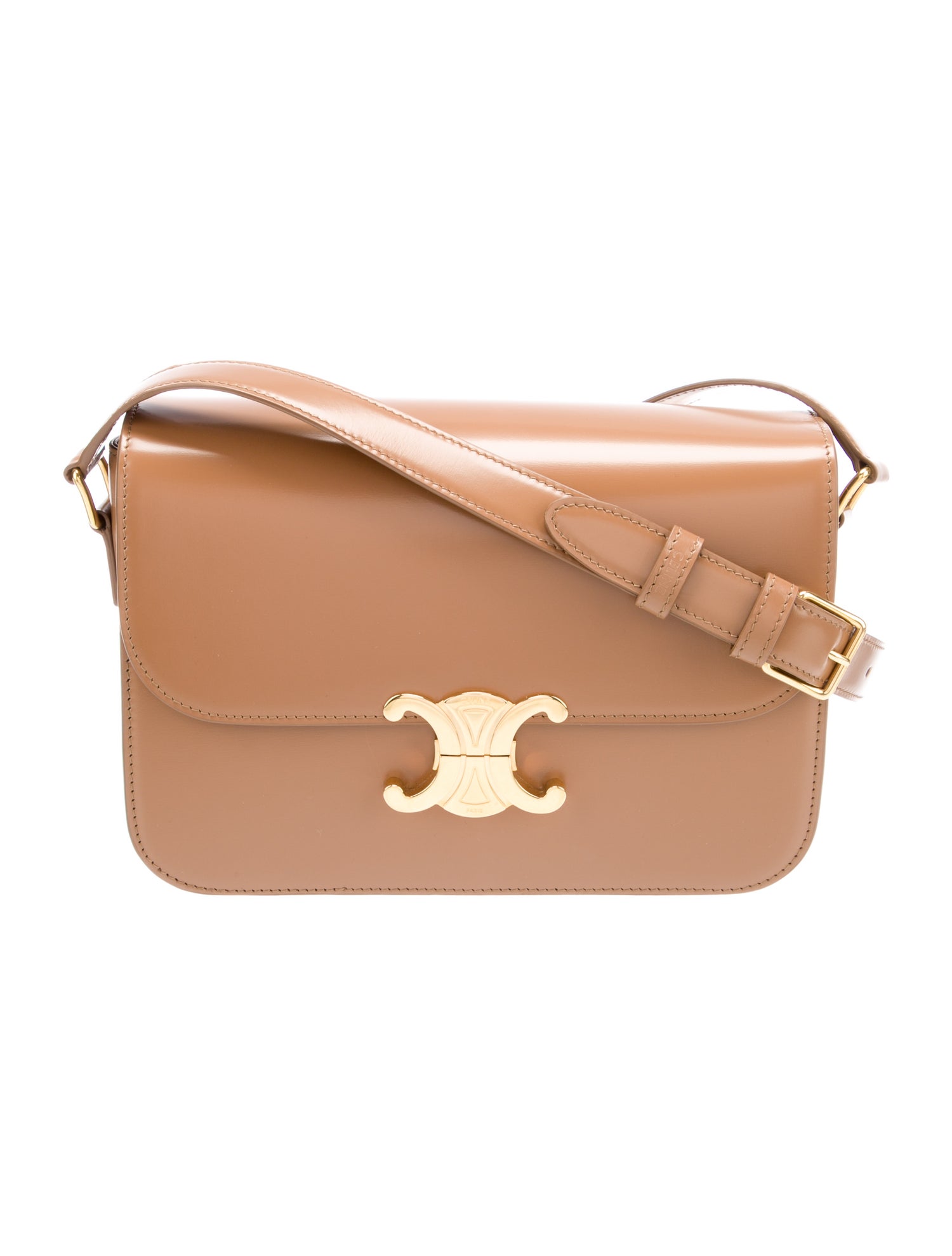 Celine Classique Triomphe Bag - Brown Crossbody Bags, Handbags ...