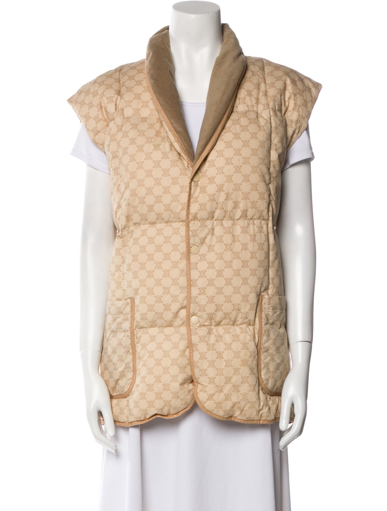 Celine Vintage Late 1990's - Early 2000's Vest - Neutrals Jackets ...