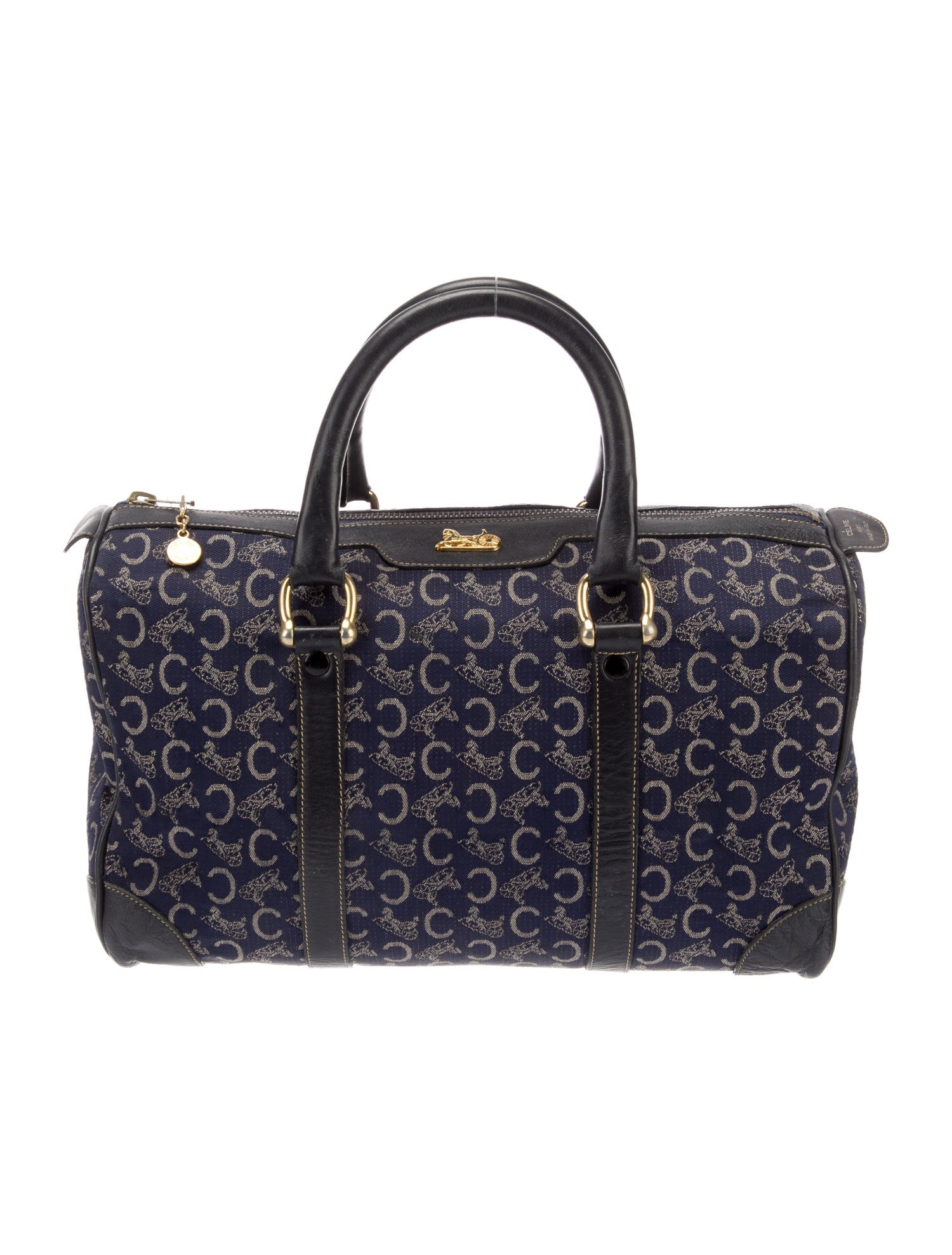 Celine Vintage Boston Handle Bag - Blue Handle Bags, Handbags ...