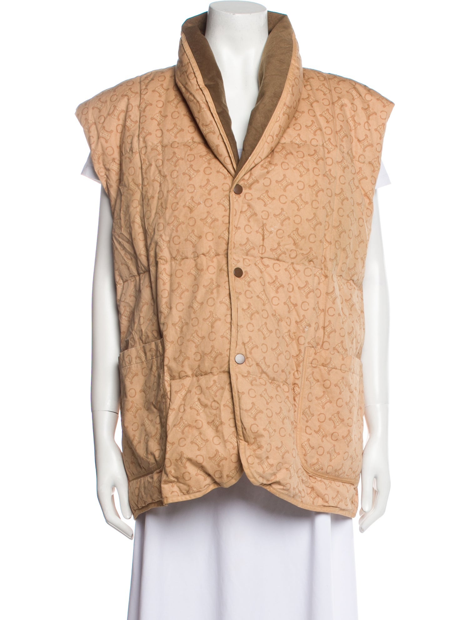 Celine Vintage Late 1990's - Early 2000's Vest - Neutrals Jackets ...