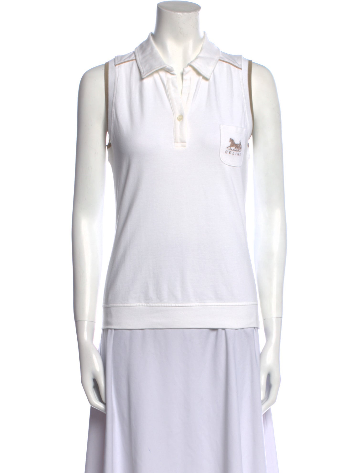 Celine Vintage Late 1990's - Early 2000's Polo - Neutrals Tops ...