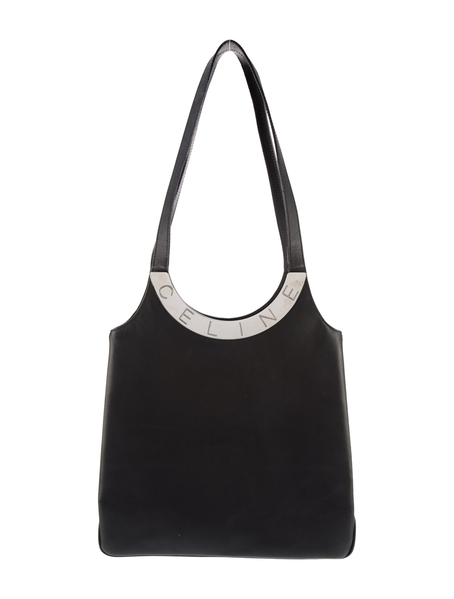 Celine Vintage Leather Shoulder Bag - Black Shoulder Bags, Handbags ...