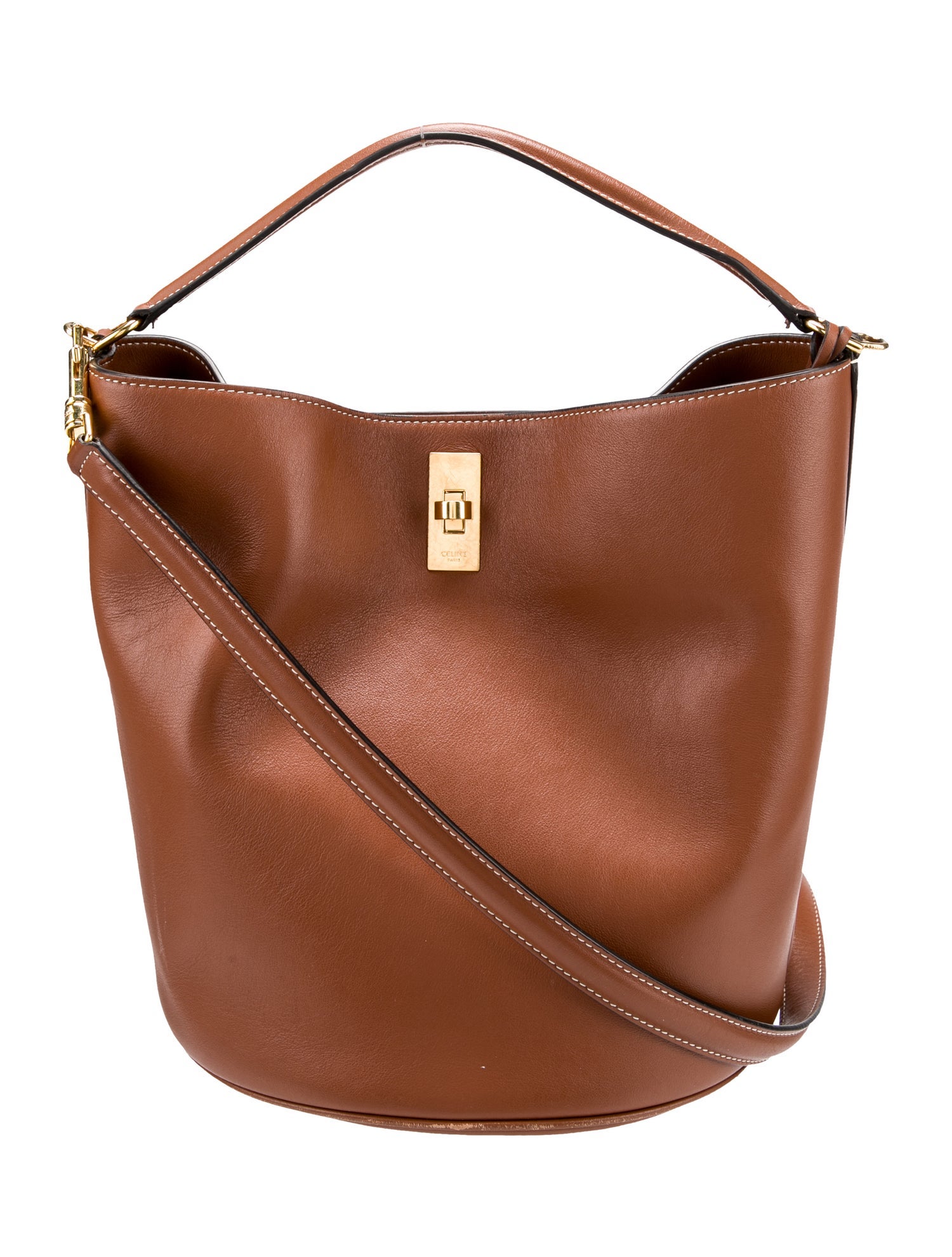 Celine Bucket 16 Bag w/ Pouch - Brown Bucket Bags, Handbags - CEL288070 ...