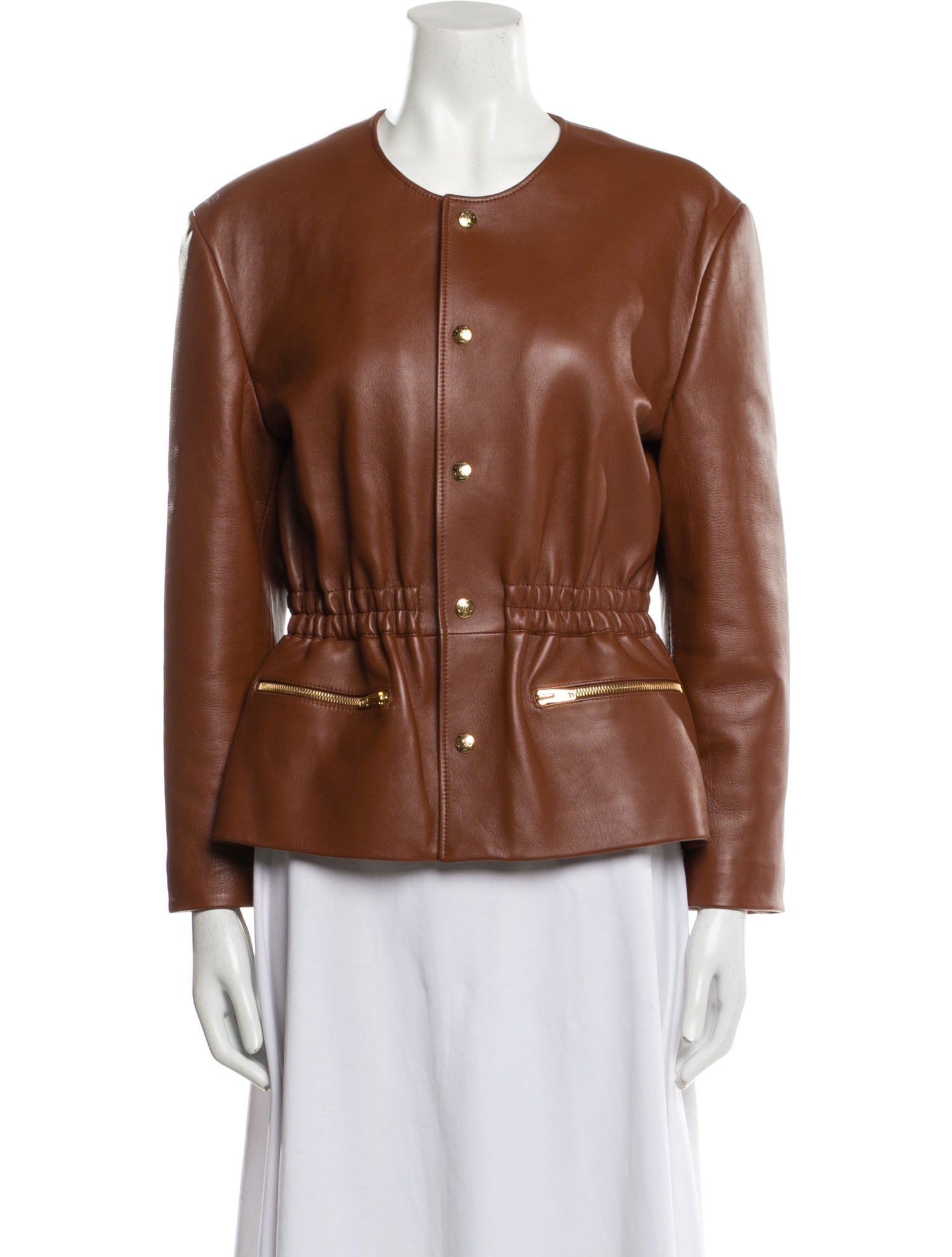 Celine Biker Lambskin Jacket - Brown Jackets, Clothing - CEL288750 ...