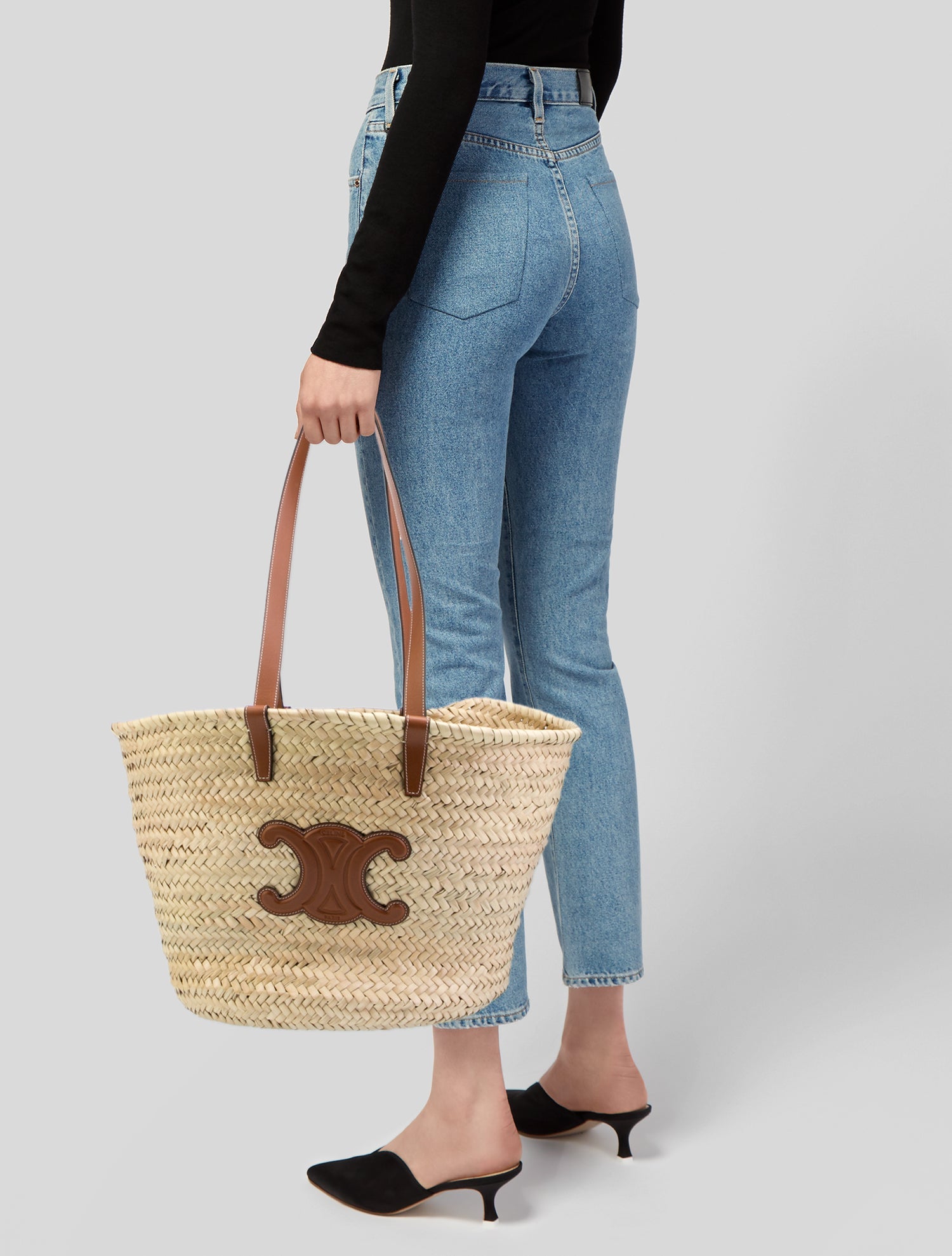 Celine Medium Triomphe Classic Panier Tote - Neutrals Totes, Handbags ...