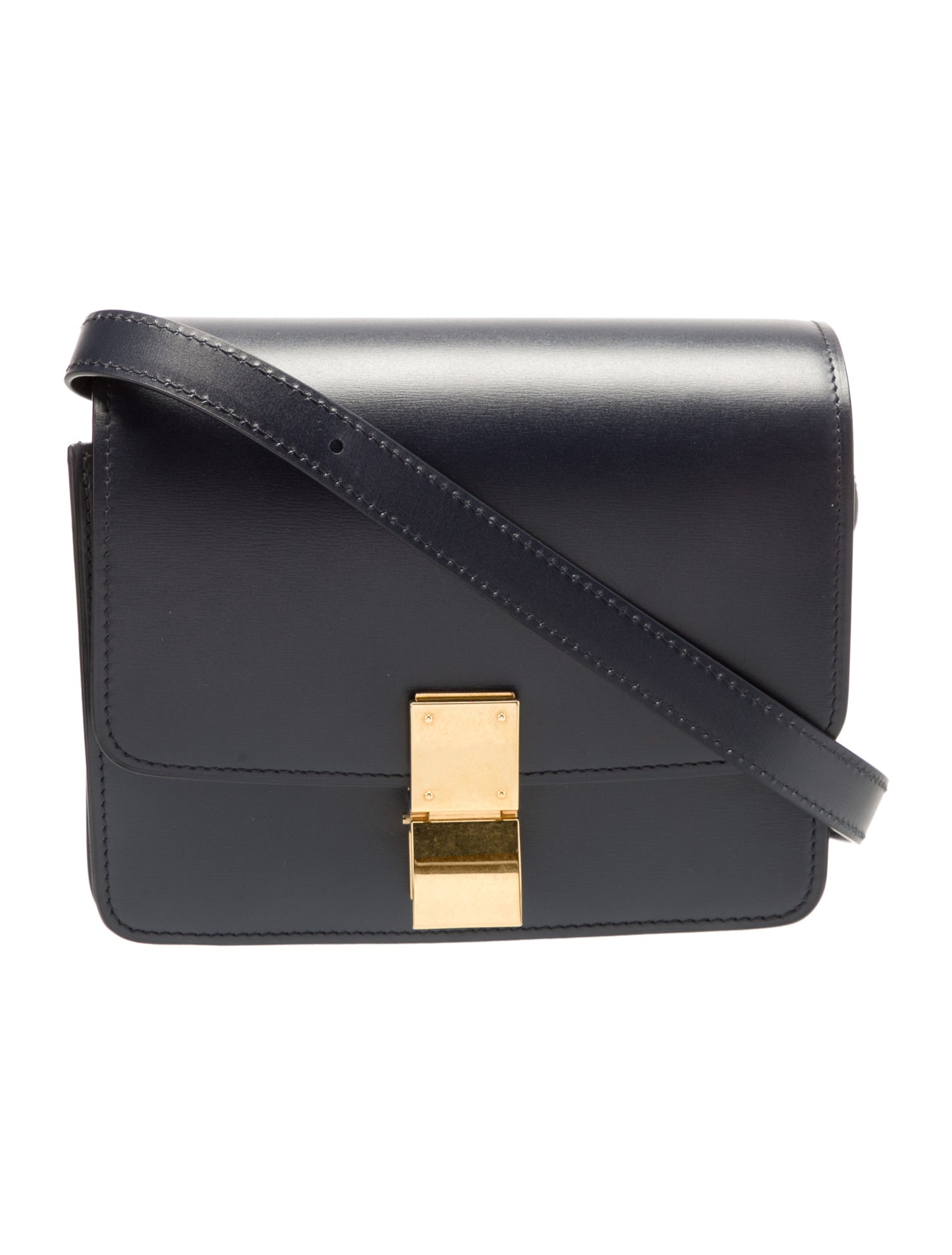 Celine Small Classic Box Shoulder Bag - Blue Crossbody Bags, Handbags ...