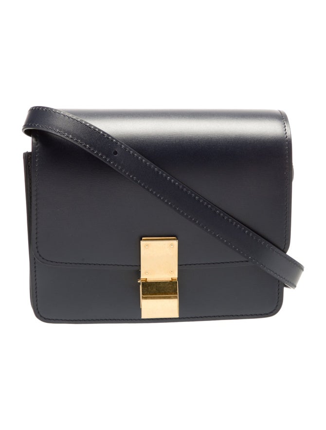 Celine Small Classic Box Shoulder Bag - Blue Crossbody Bags, Handbags ...