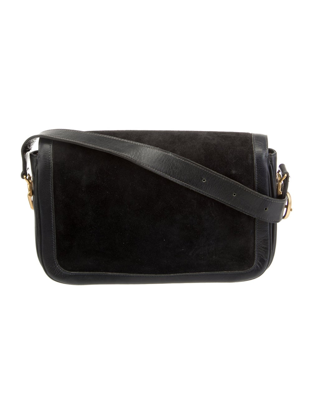 Celine Suede Horsebit Shoulder Bag - Blue Shoulder Bags, Handbags ...