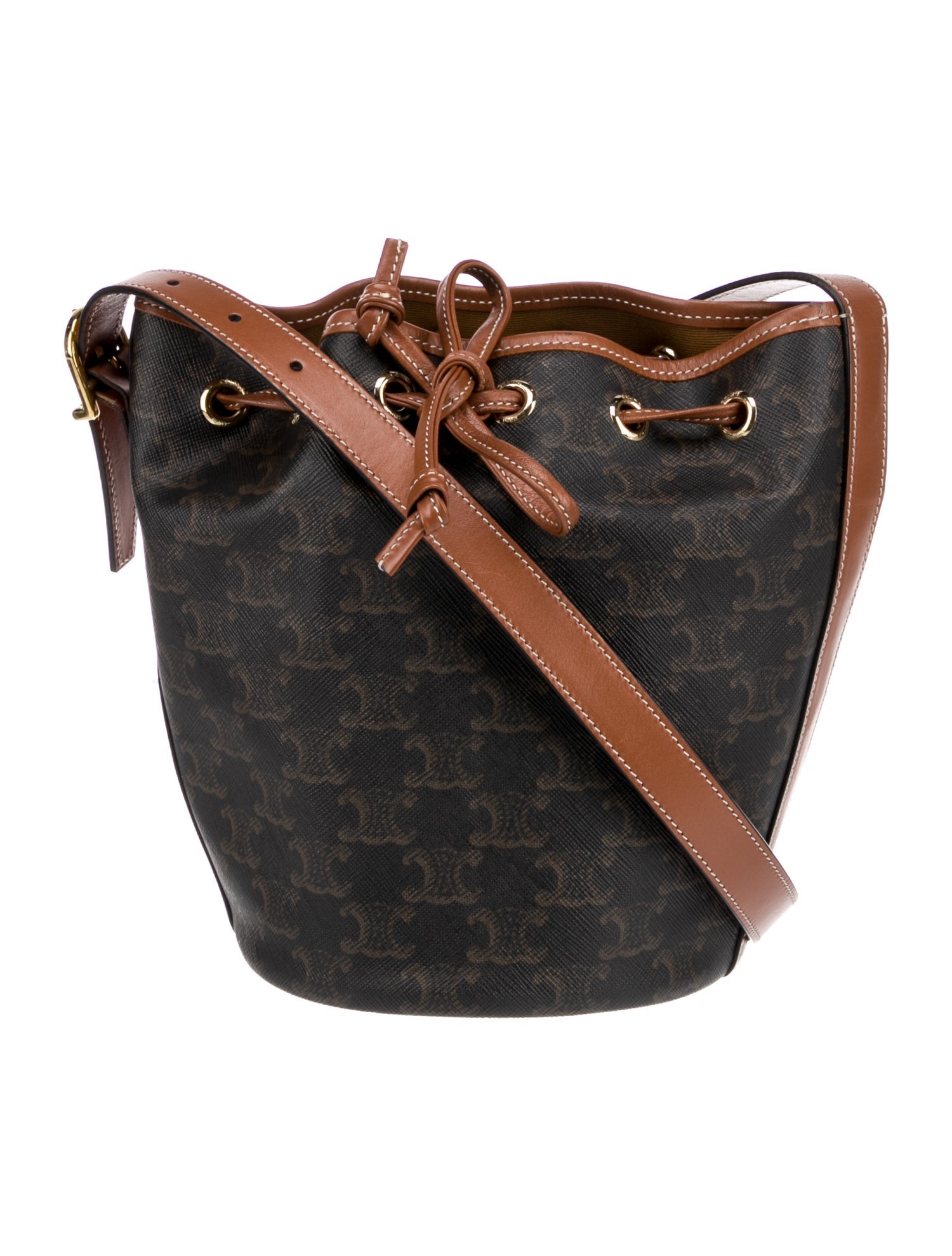 Celine Small Triomphe Box Bag - Black Bucket Bags, Handbags - CEL287103 ...