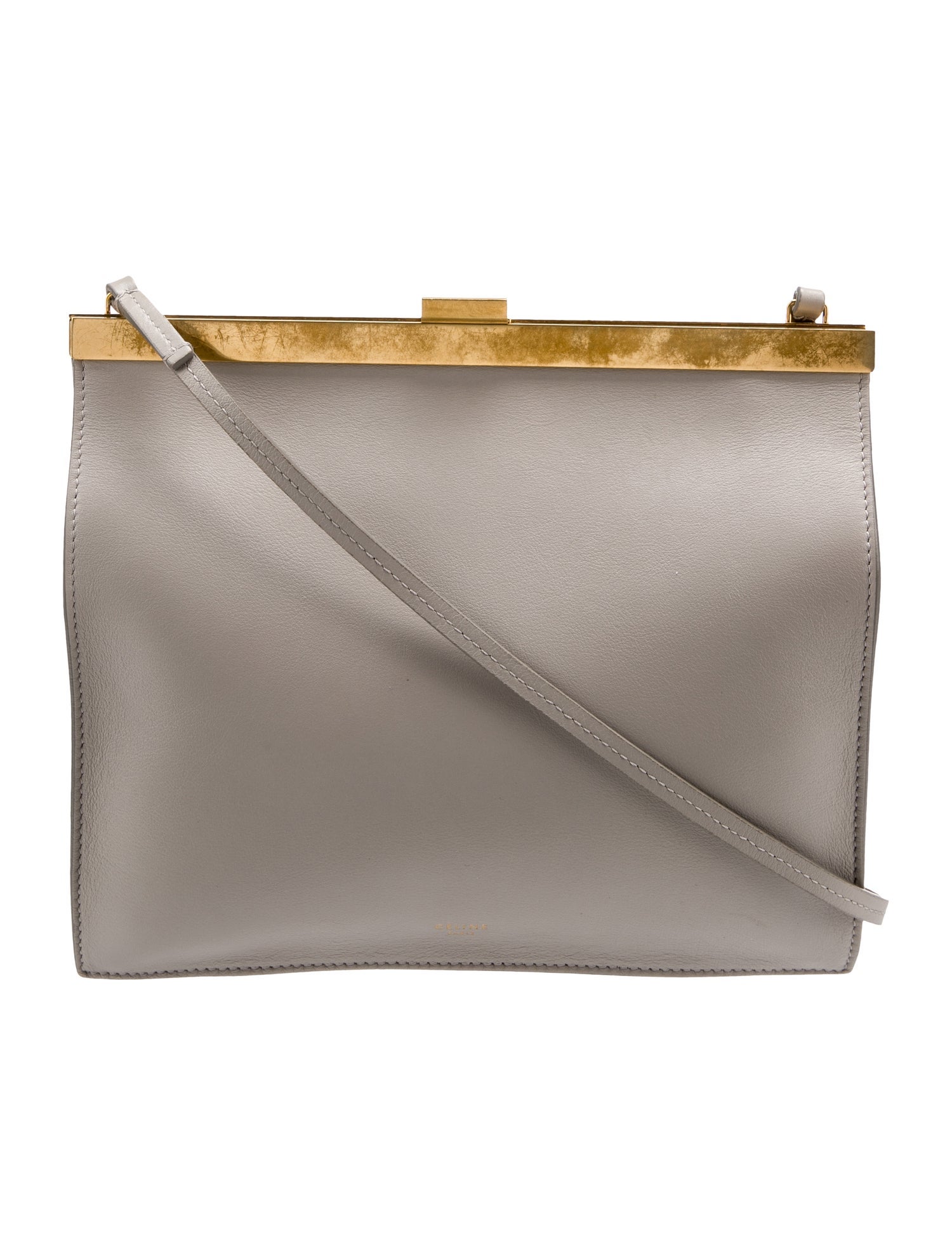 Celine Mini Clasp Bag - Grey Crossbody Bags, Handbags - CEL293108 | The ...