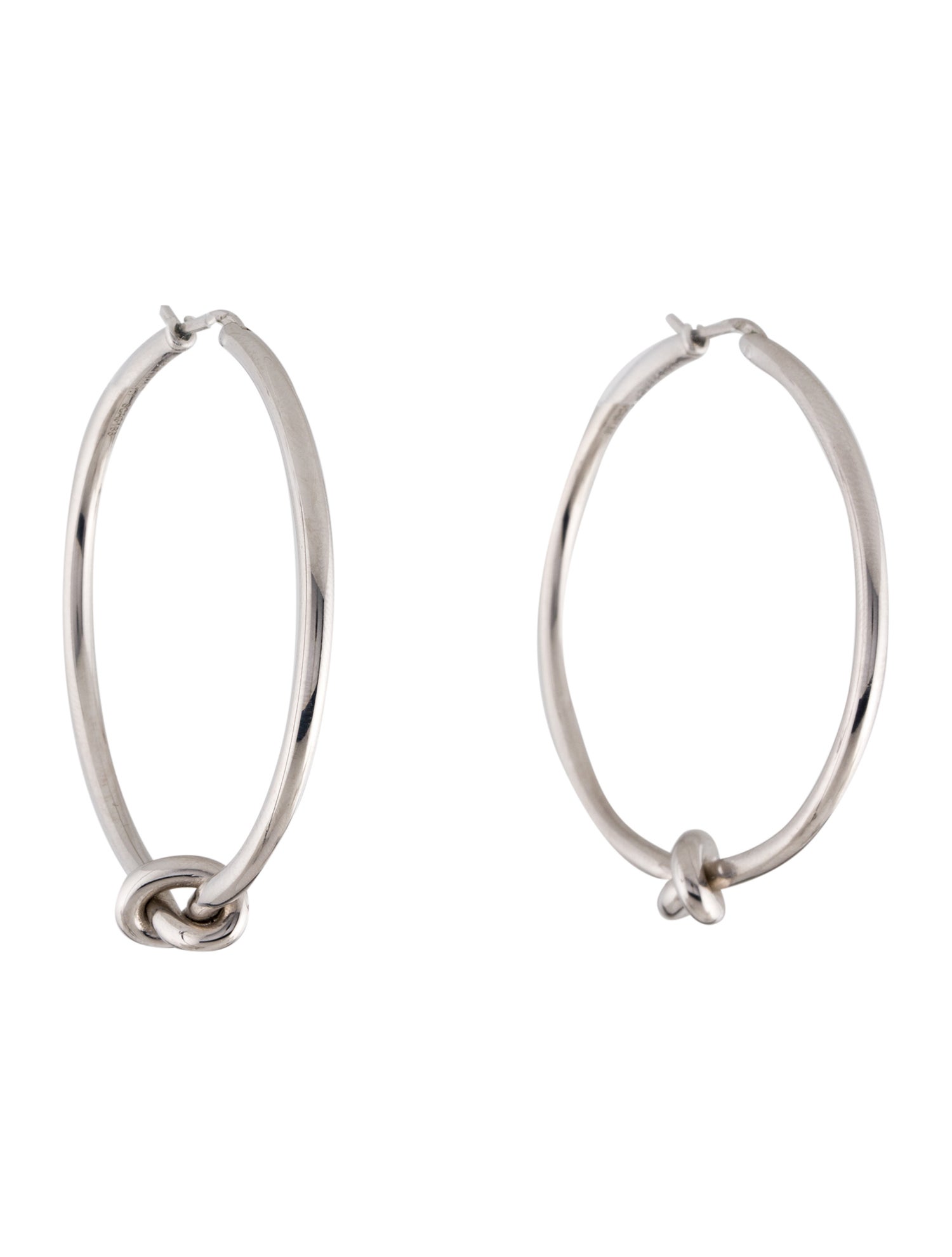 Celine Large Knot Hoop Earrings - Brass Hoop, Earrings - CEL294333 ...