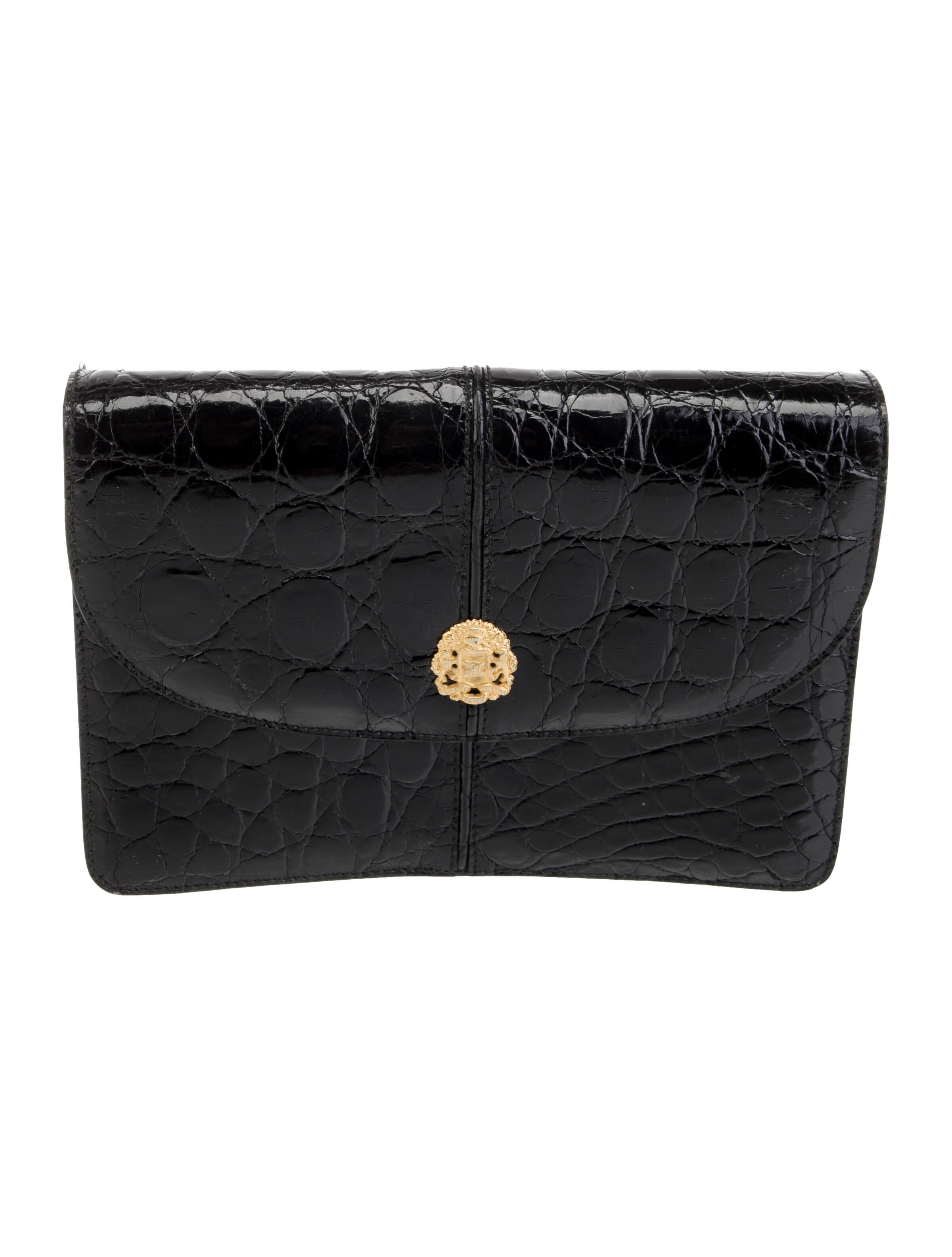 Celine Vintage Clutch Alligator - Black Clutches, Handbags - CEL294371 ...