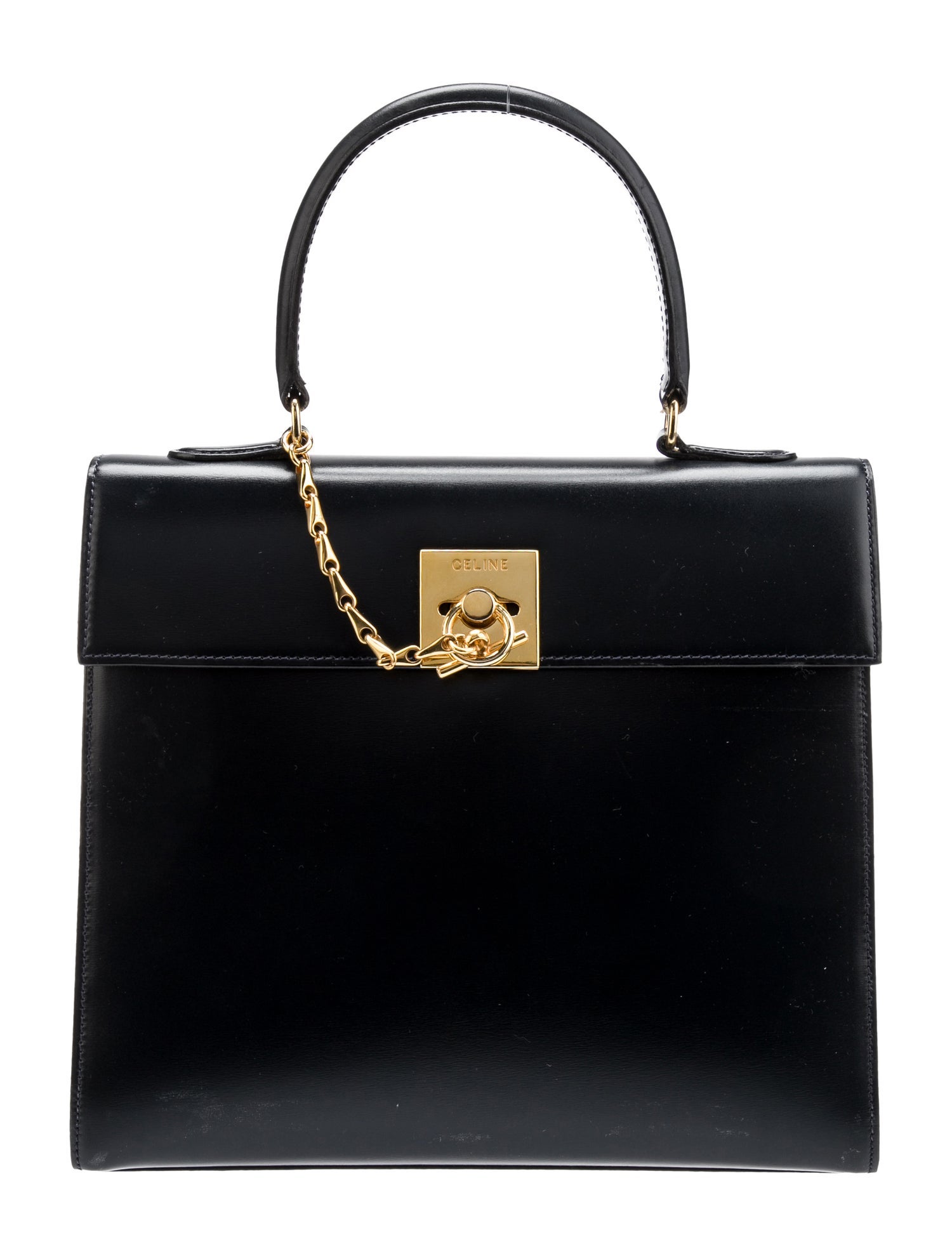 Celine Leather Top Handle Bag - Blue Handle Bags, Handbags - CEL295374 ...