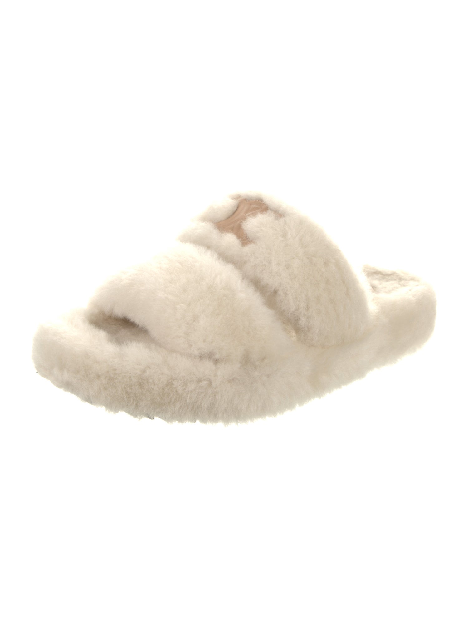 Hermès Shearling Animal Print Slides - Neutrals Sandals, Shoes ...